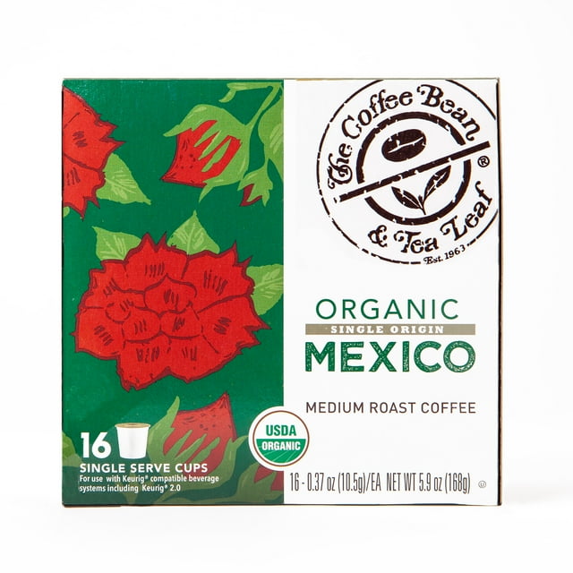 The Coffee Bean & Tea Leaf Mexico Organic Medium Roast Single Serve Coffee for Keurig Brewers, 1 ...