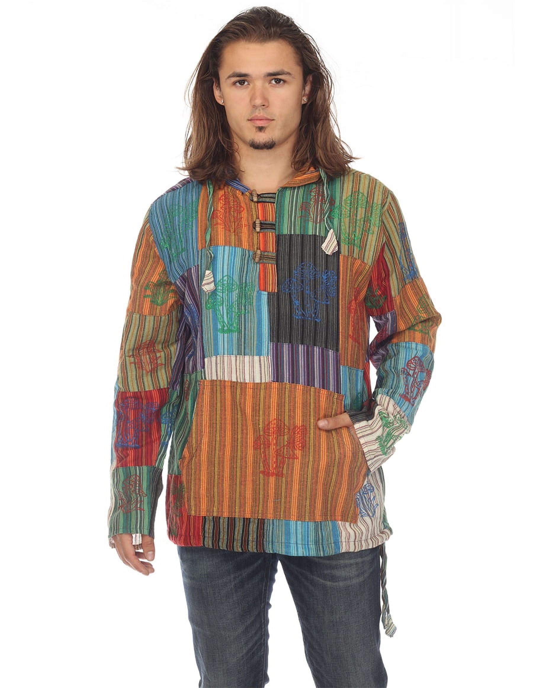 The Collection Royal Men Hippie Patchwork Bohemian Casual Rave Festival ...
