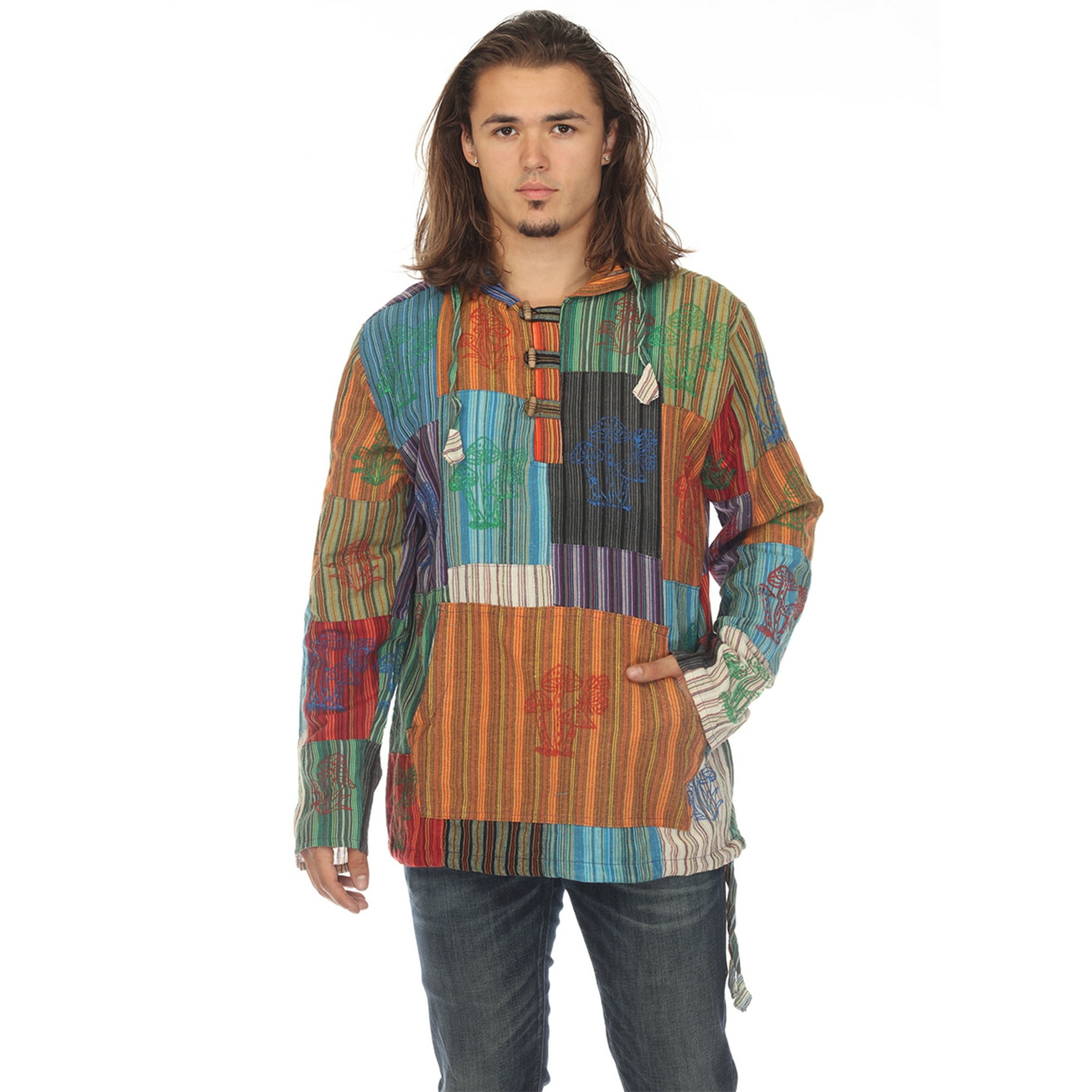 The Collection Royal Men Hippie Patchwork Bohemian Casual Rave Festival ...