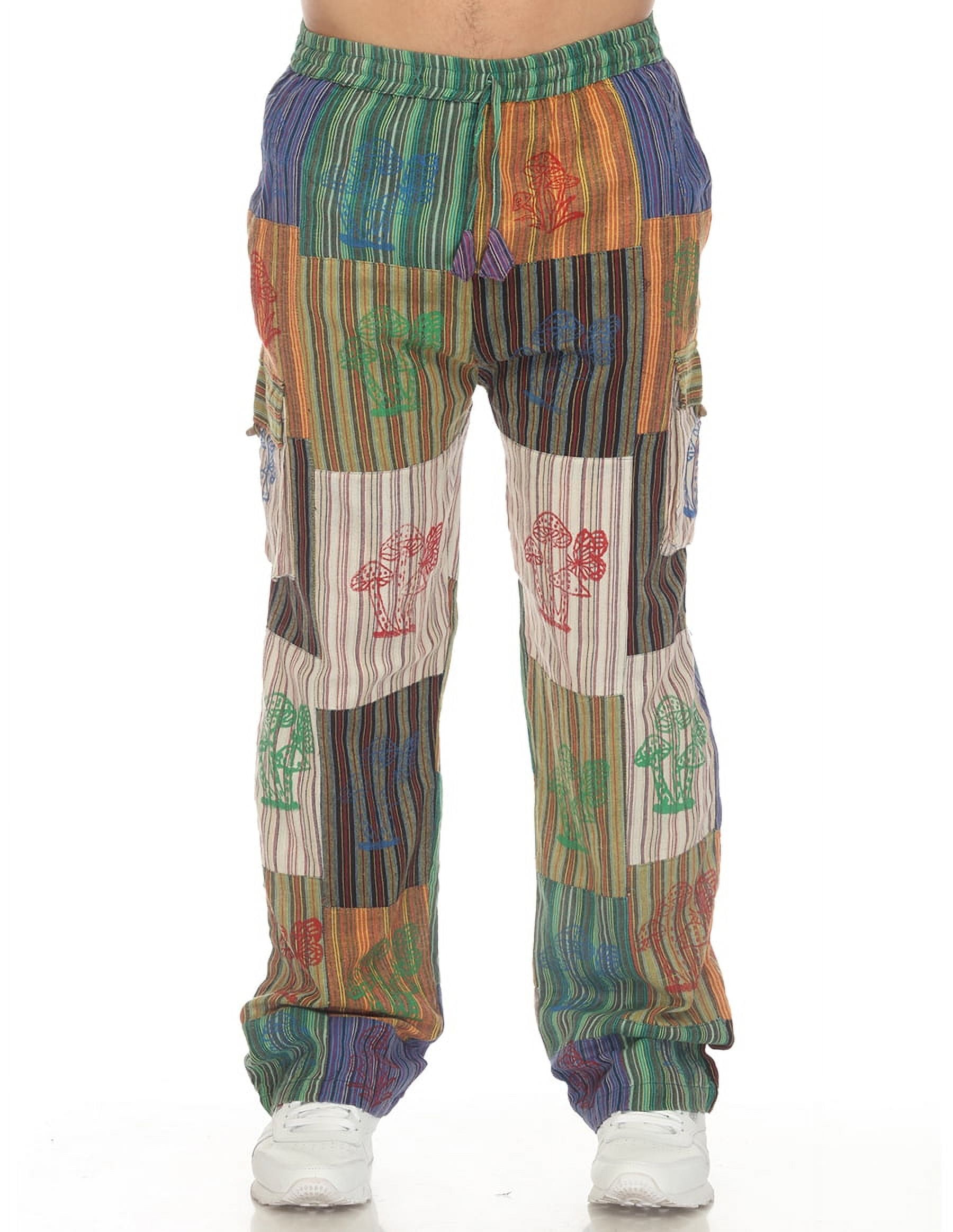 The Collection Royal Men Hippie Patchwork Bohemian Casual Rave Festival ...