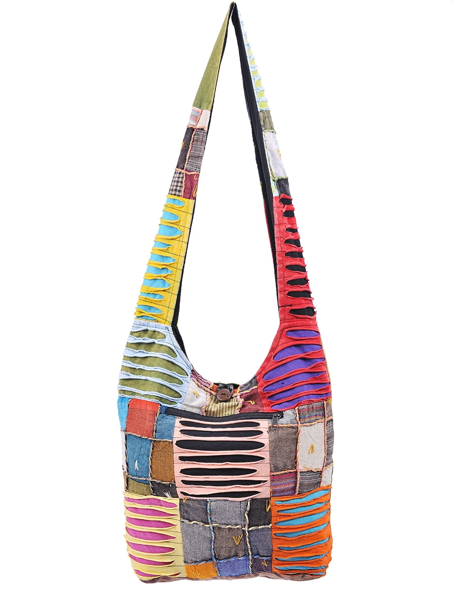 The Collection Royal Patch and Razor Cut Cotton Hobo Bag - Walmart.com