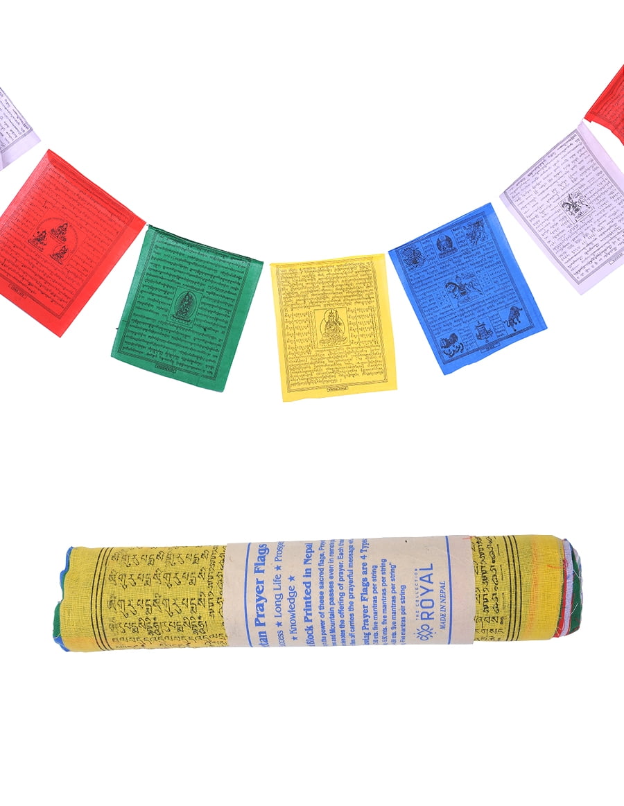 The Collection Royal Tibetan Prayer Flags Outdoor, Zen Flag, Colorful ...