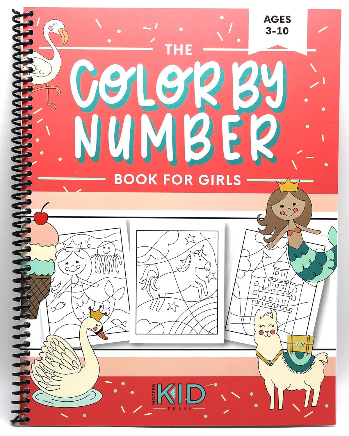 The Color by Number Book for Girls: Over 50 Cute Coloring Designs ...