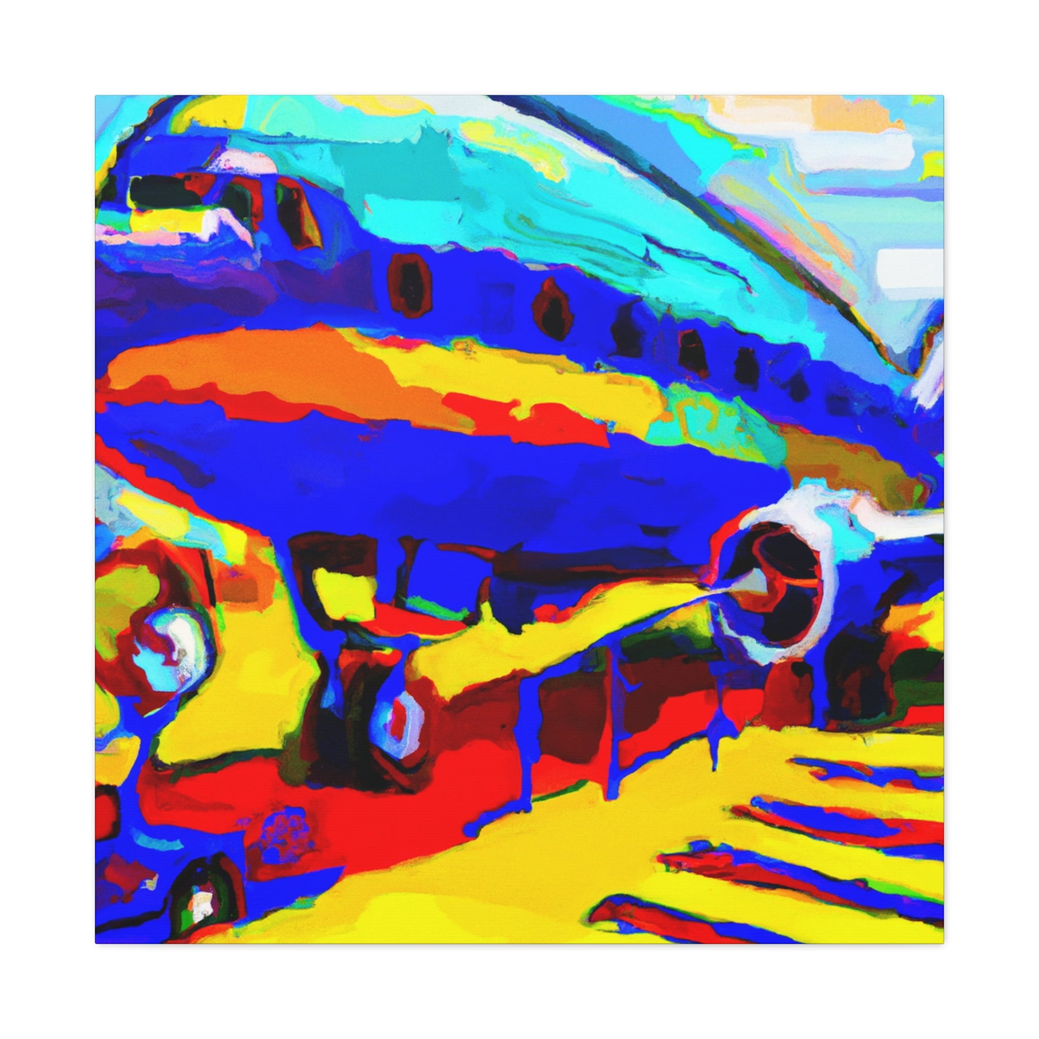 "The Colorful Blimp Scene" - Canvas - Walmart.com