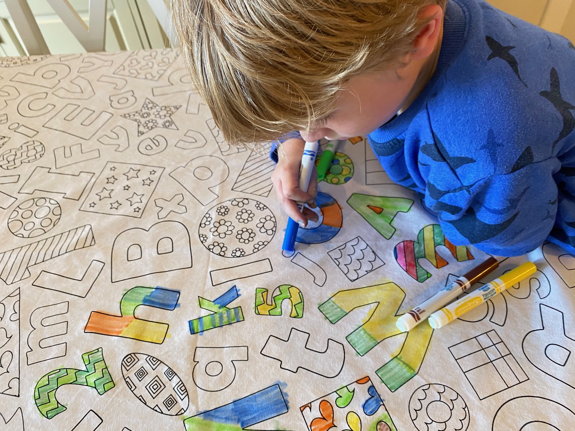 The Coloring Table – Learning Fun Design – XL Rectangle Tablecloth ...