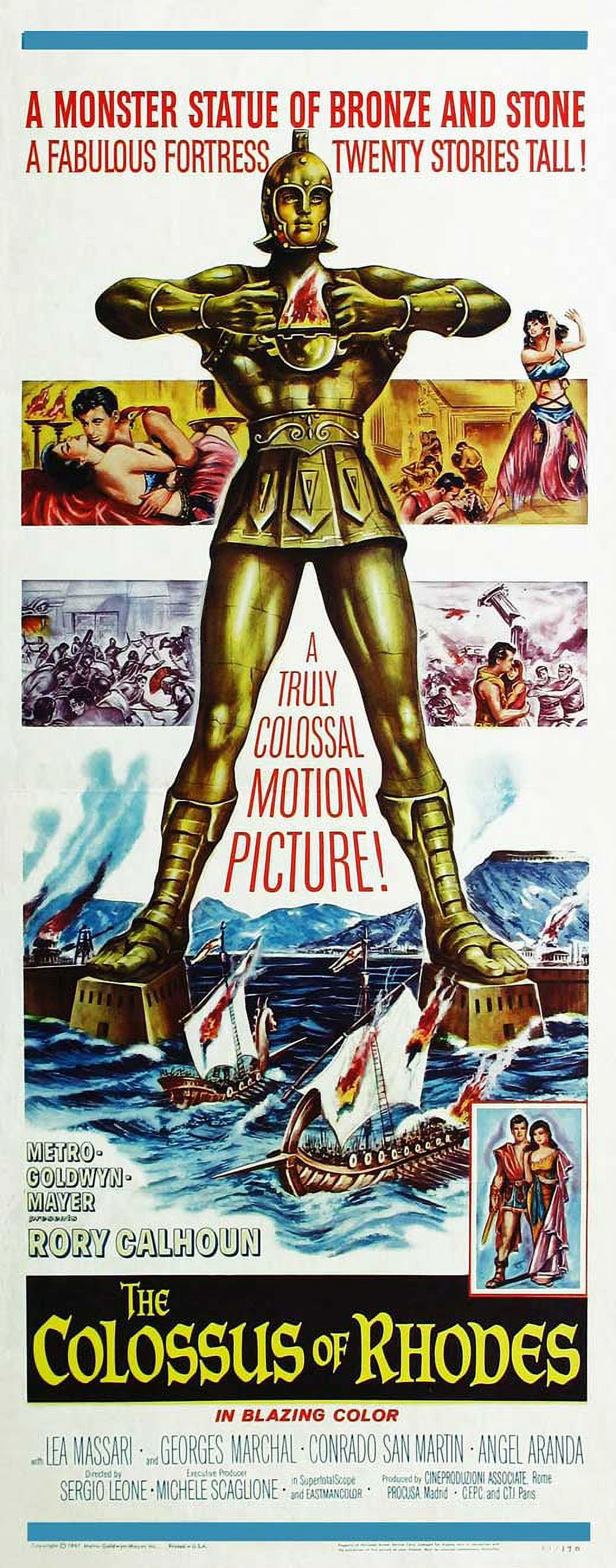 The Colossus of Rhodes Poster Movie Insert 14 x 36 Inches - 36cm x 92cm ...