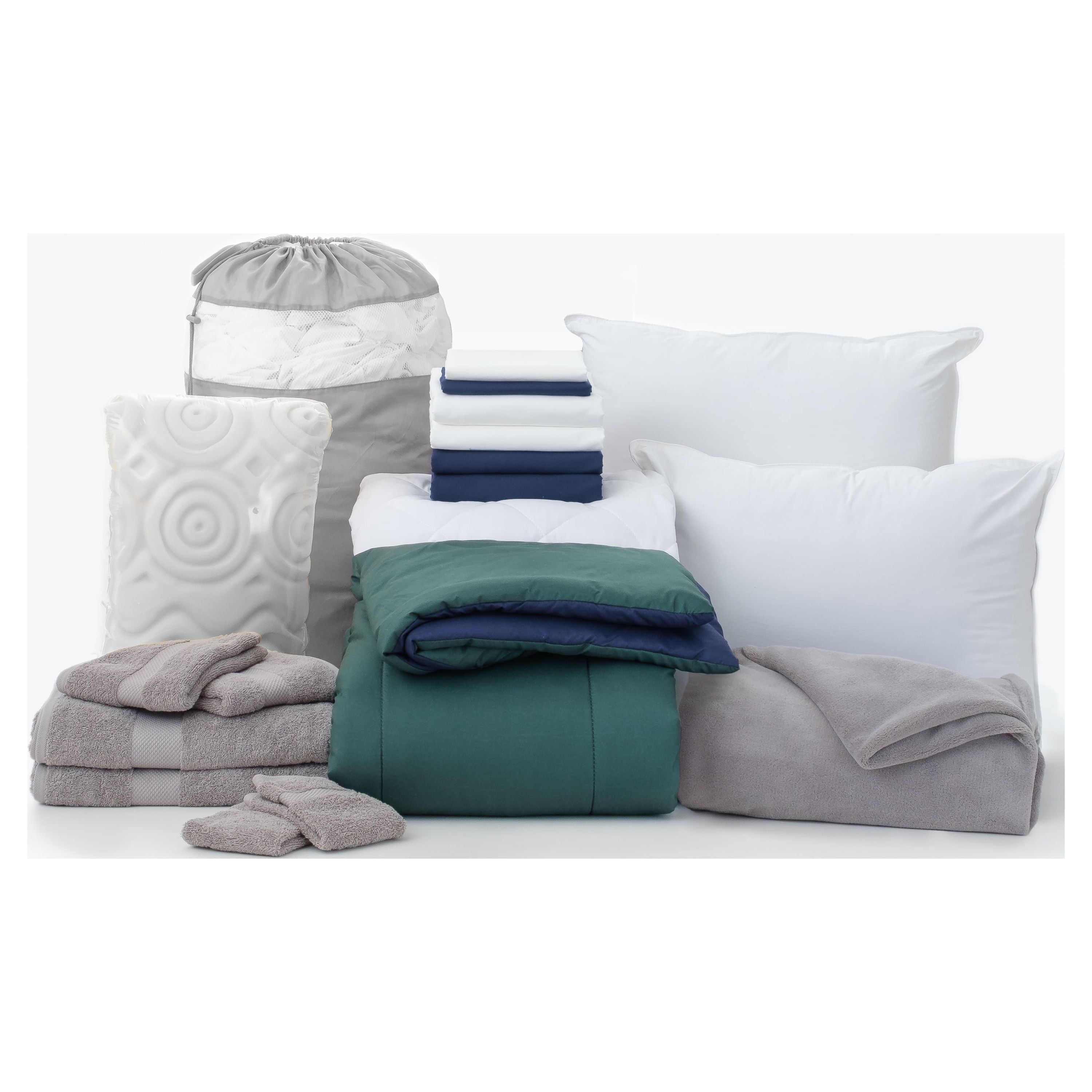 Dawn 19-Piece Comfort Dorm Essentials Value Pack, Twin XL Bedding ...