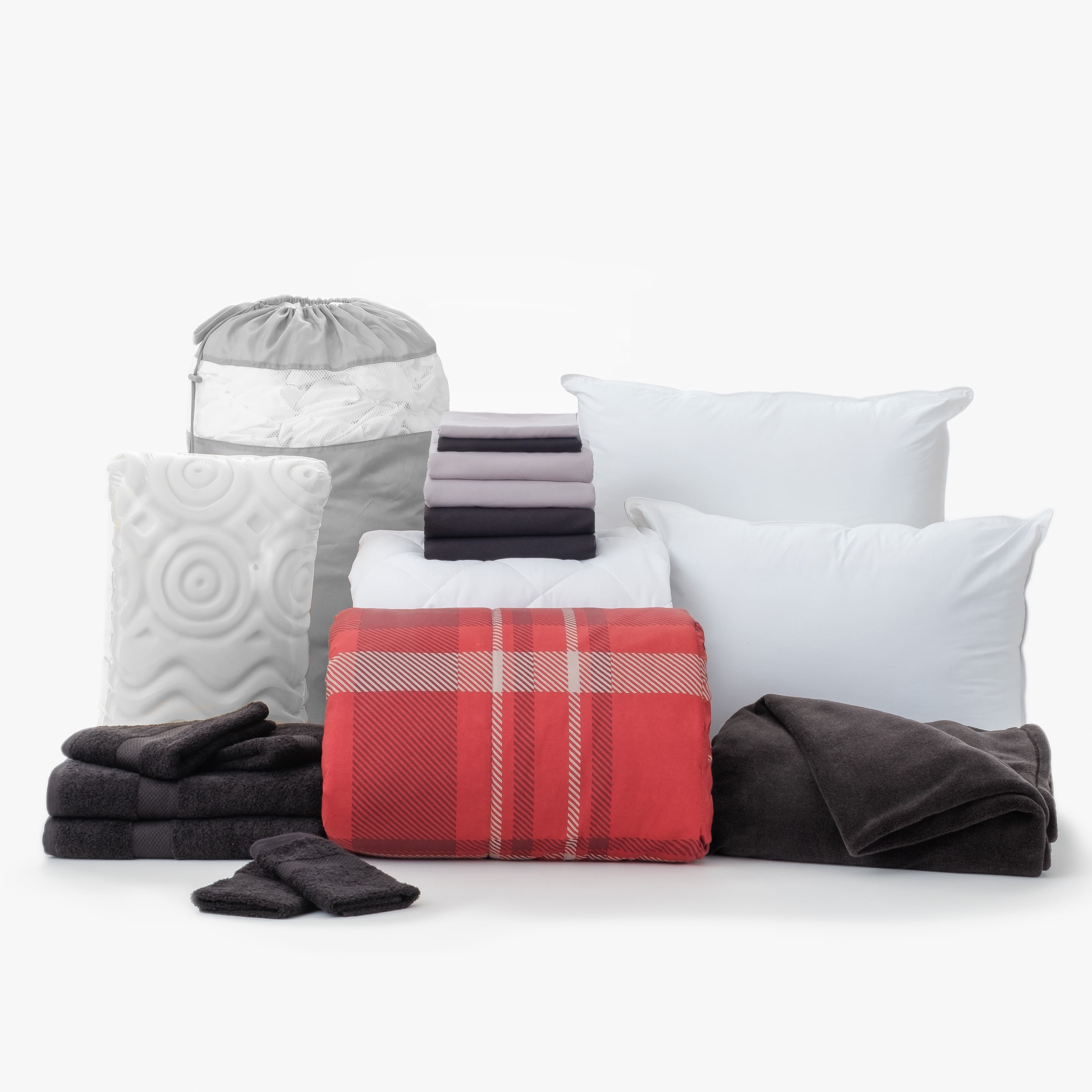 The Comfort Dorm Essentials Value Pack in Simon, 19-Piece College Dorm ...
