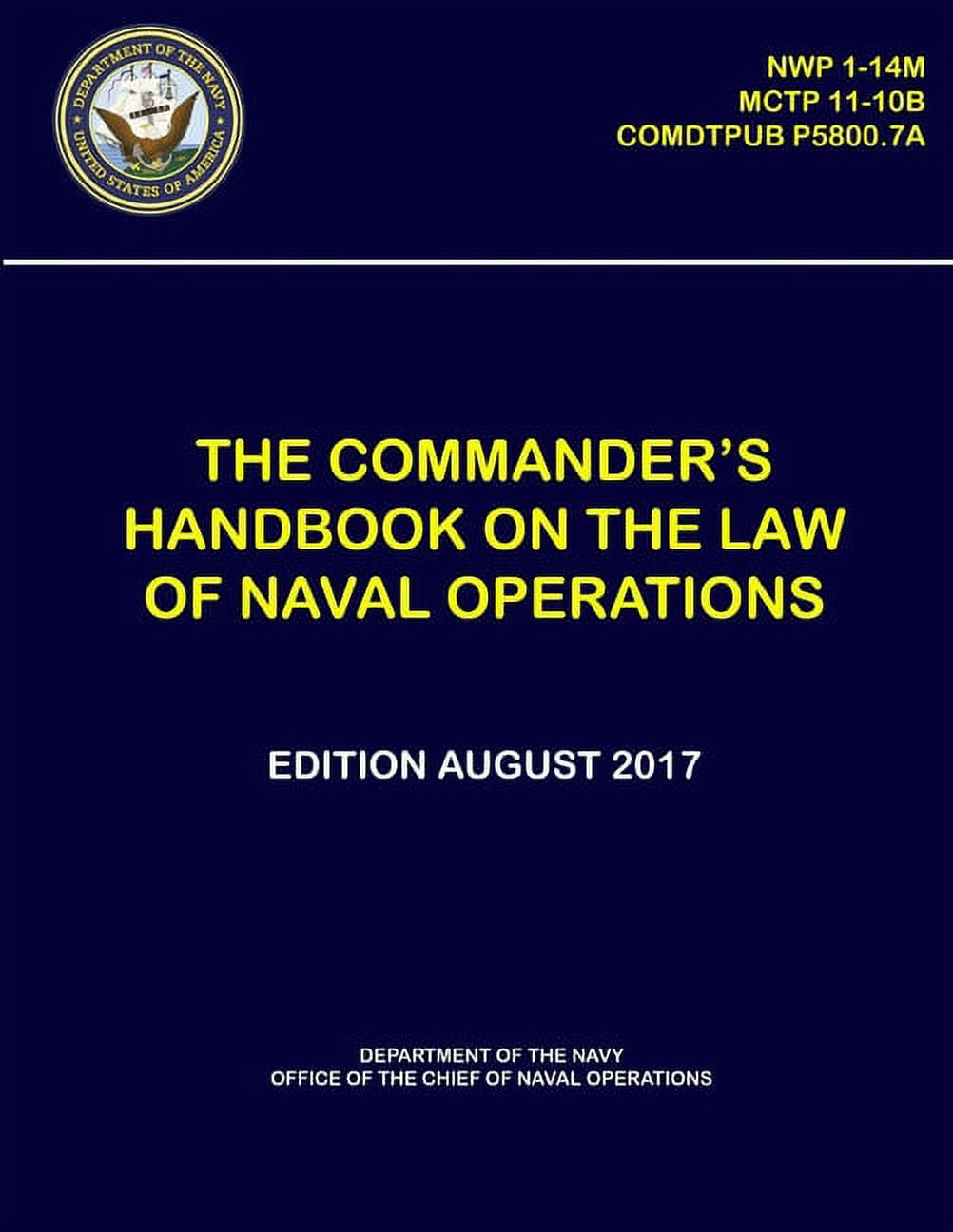 The Commander's Handbook on The Law of Naval Operations - (NWP 1-14M ...
