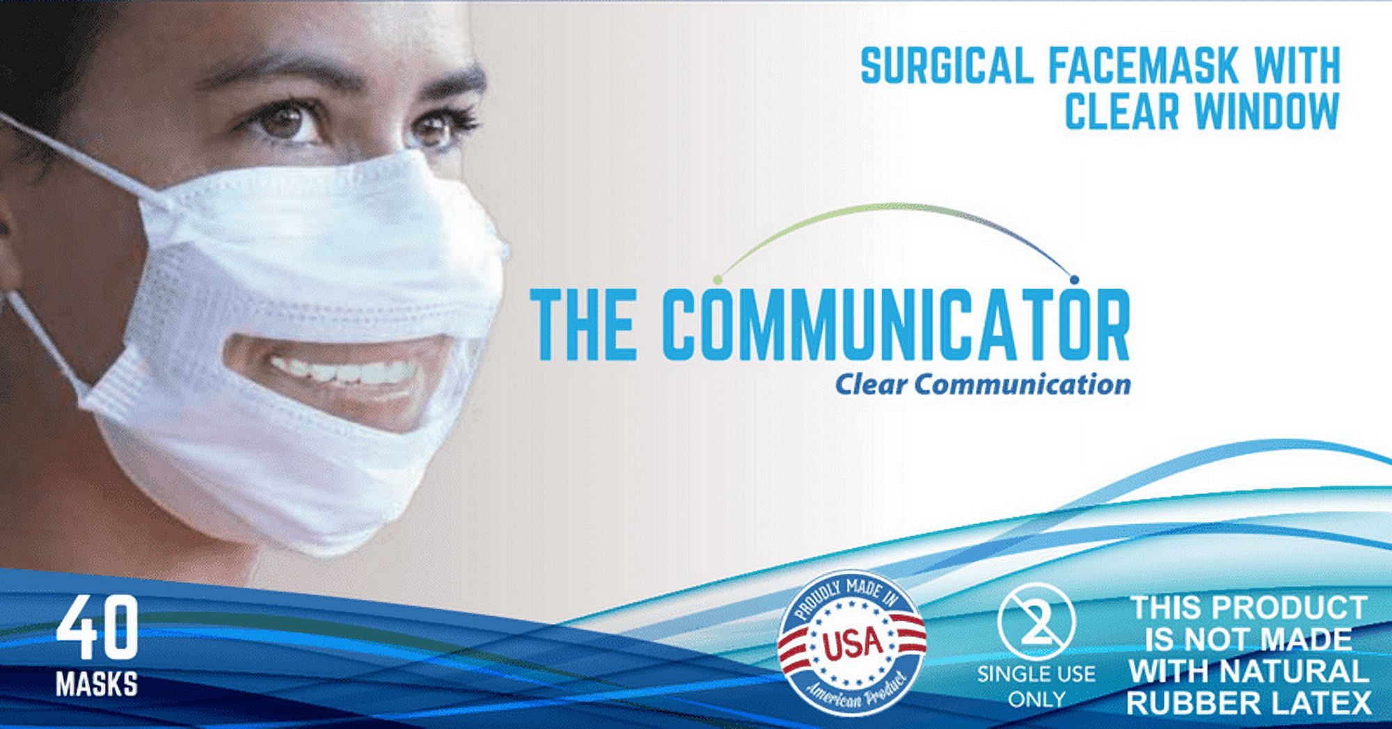 The Communicator Surgical Mask with Clear Window - Walmart.com