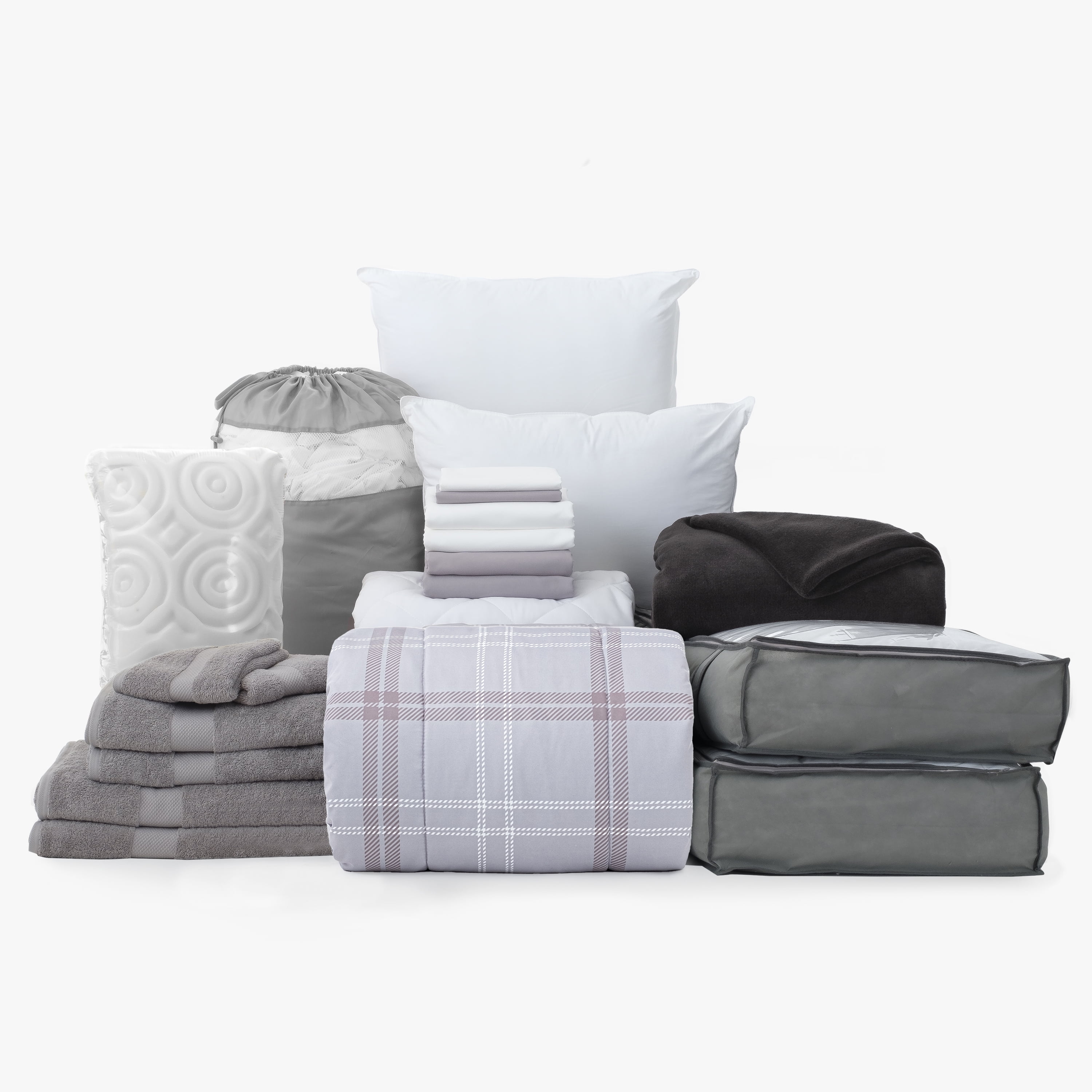 Dawn 21-Piece College Room Bundle: Twin XL Bedding, Mattress Topper ...