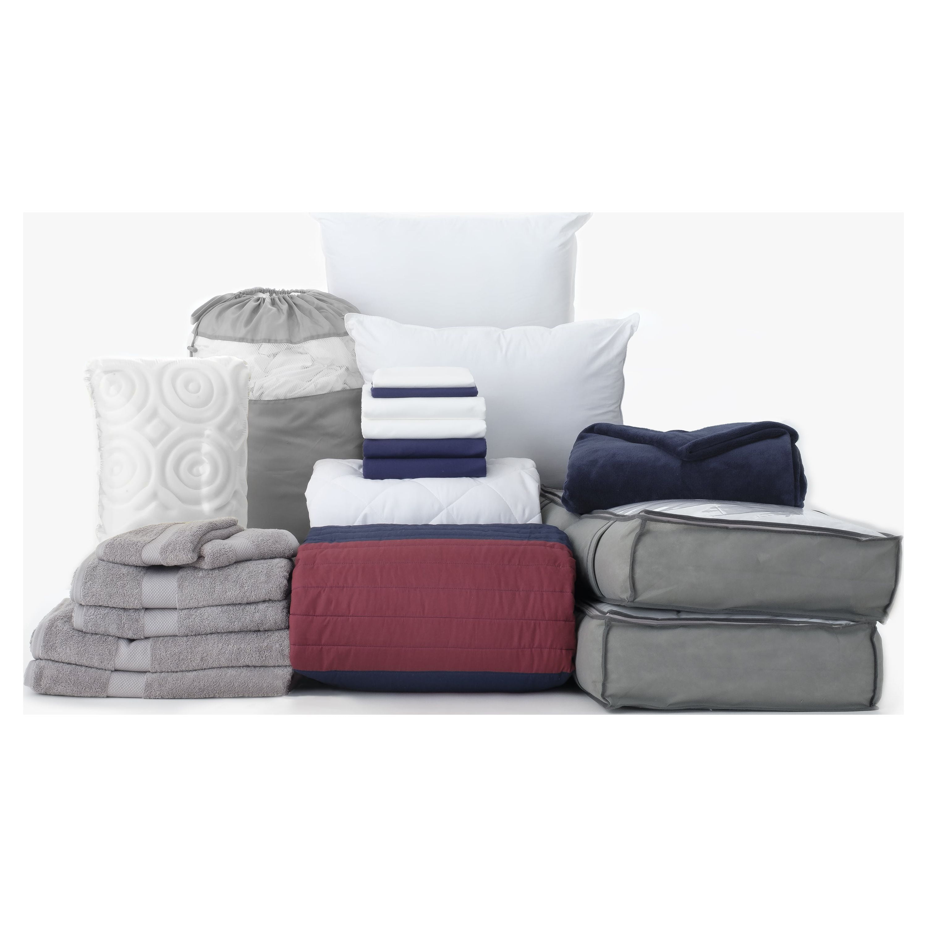 The Complete Dorm Essentials Value Pack in Ryan Stripe, 21-Piece Twin ...