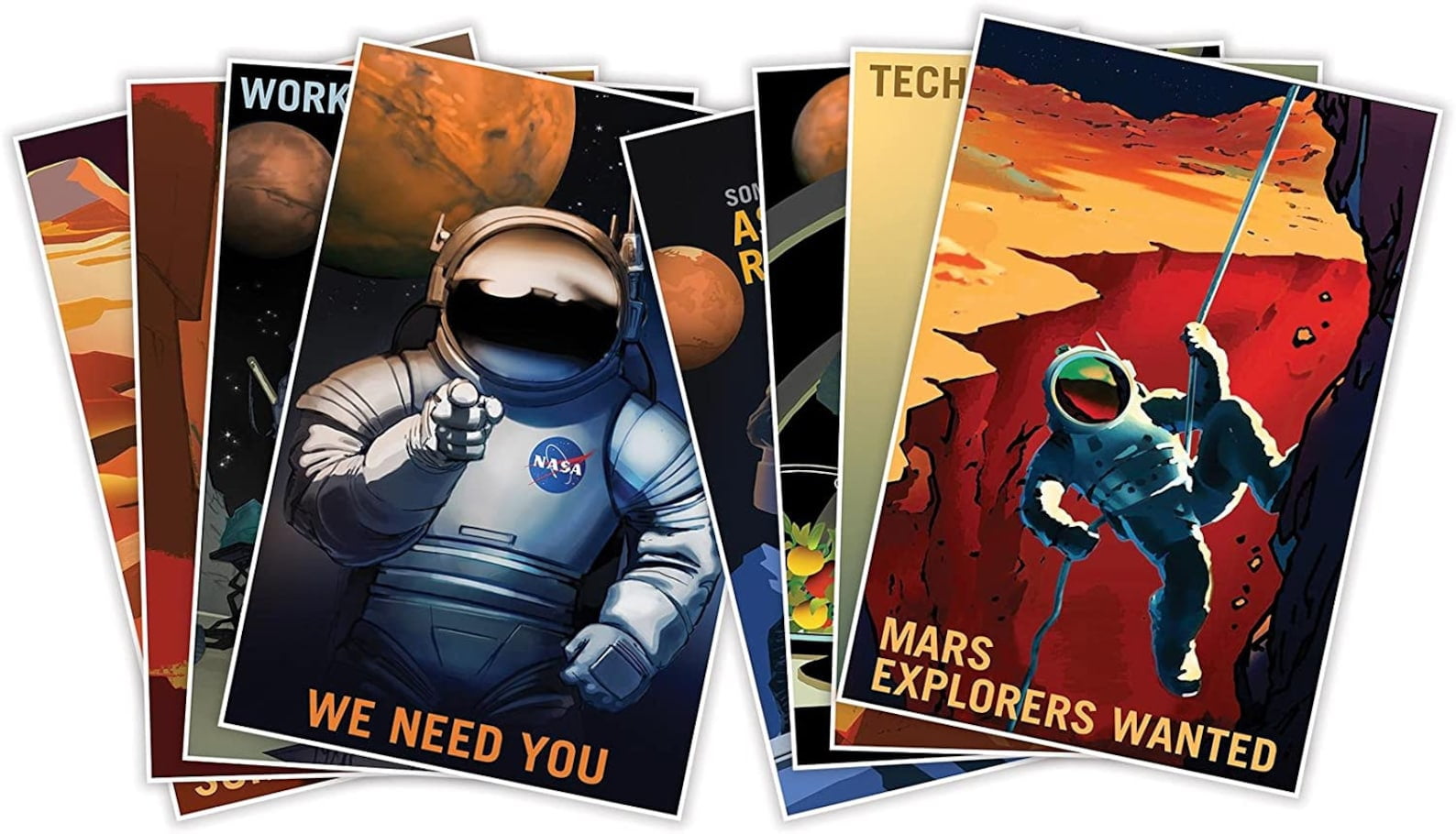 The Complete Set of Eight (8) NASA Mars Explorers Wanted Space Travel ...