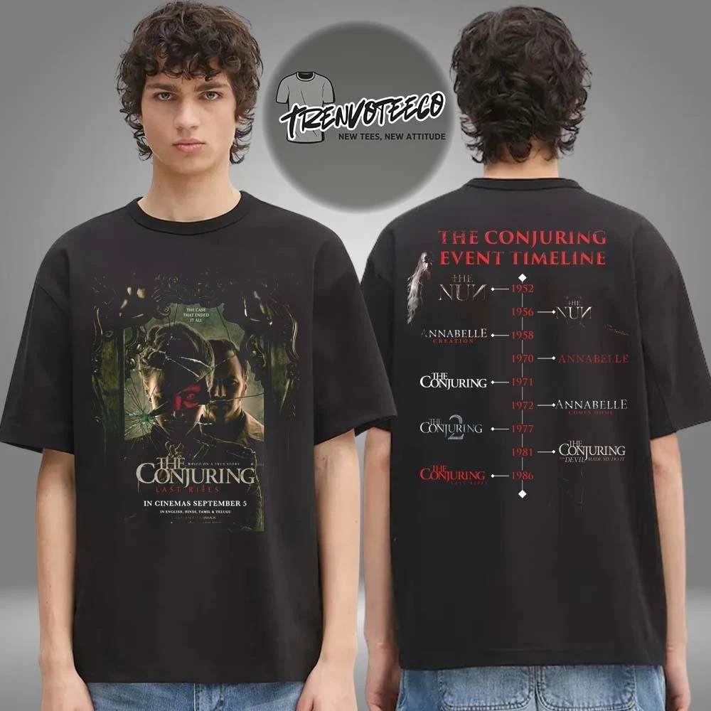 The Conjuring Last Rites Poster Film Timeline T-Shirt, The Conjuring ...