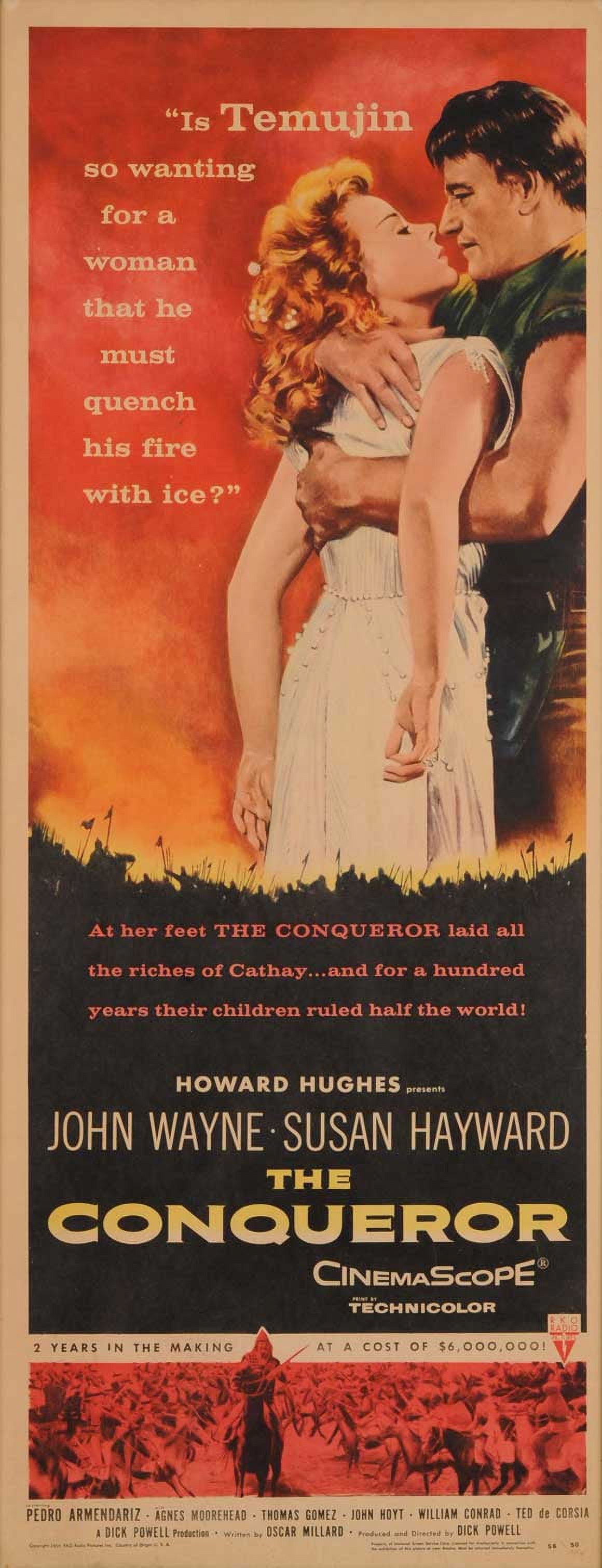 The Conqueror POSTER (14x36) (1956) (Insert Style A) - Walmart.com