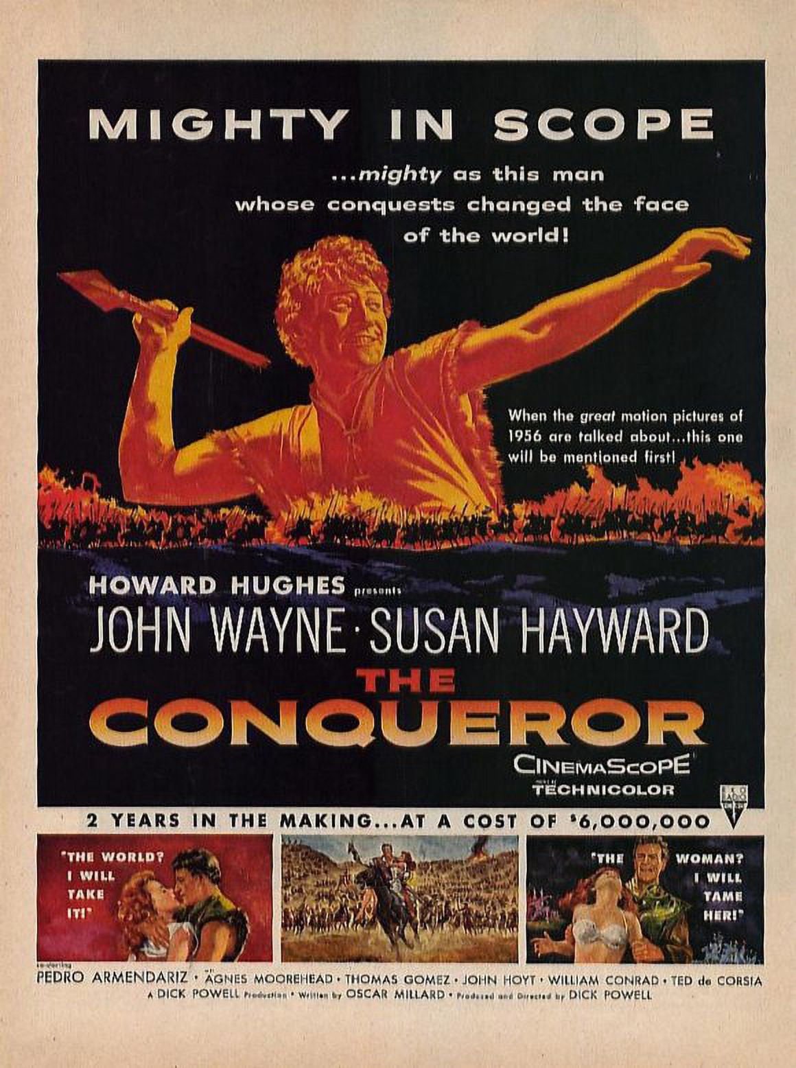 The Conqueror - movie POSTER (Style A) (11" x 14") (1956) - Walmart.com