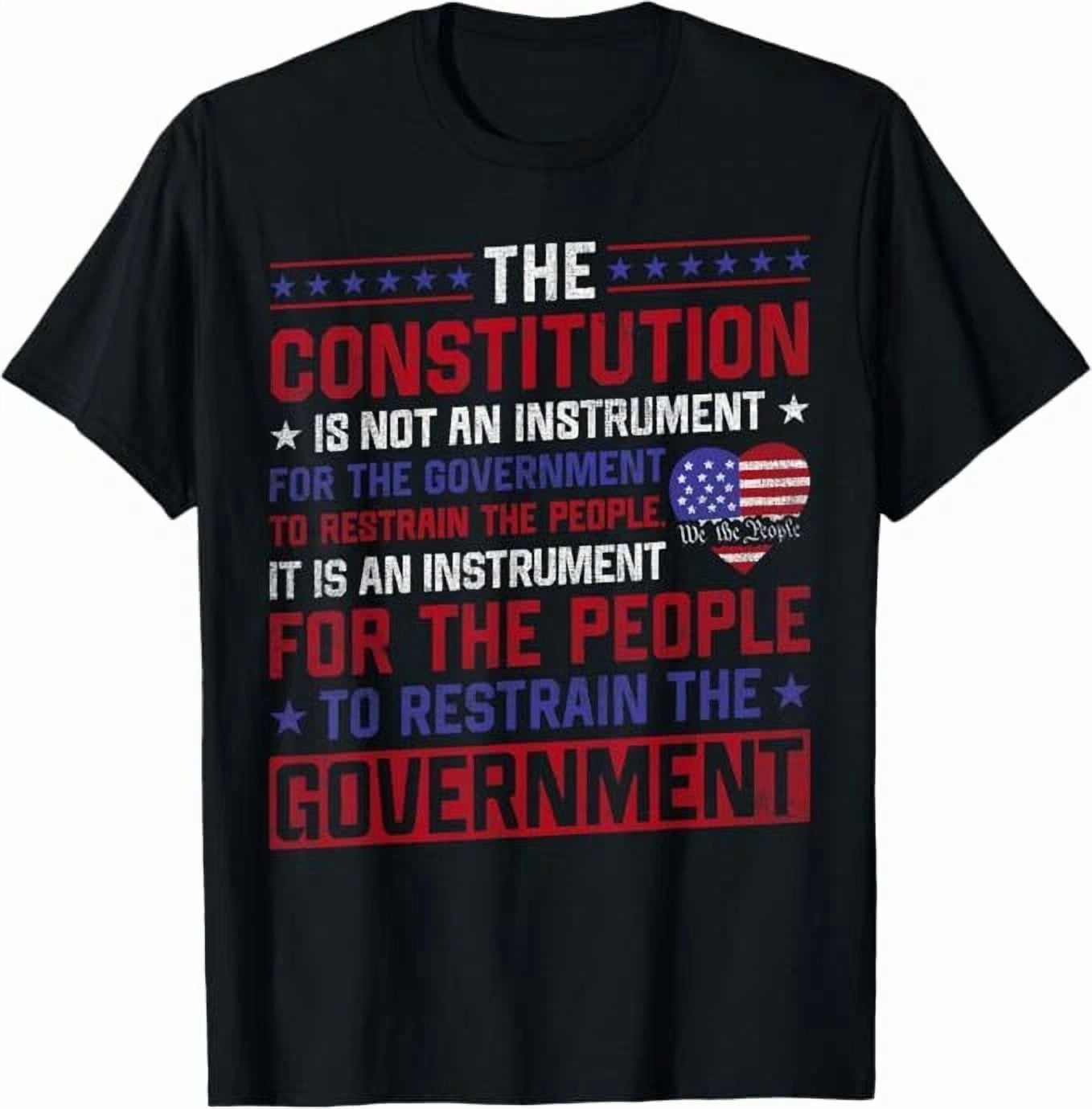 The Constitution Is An Instrument US Patriotic USA Art Graphic Tee ...