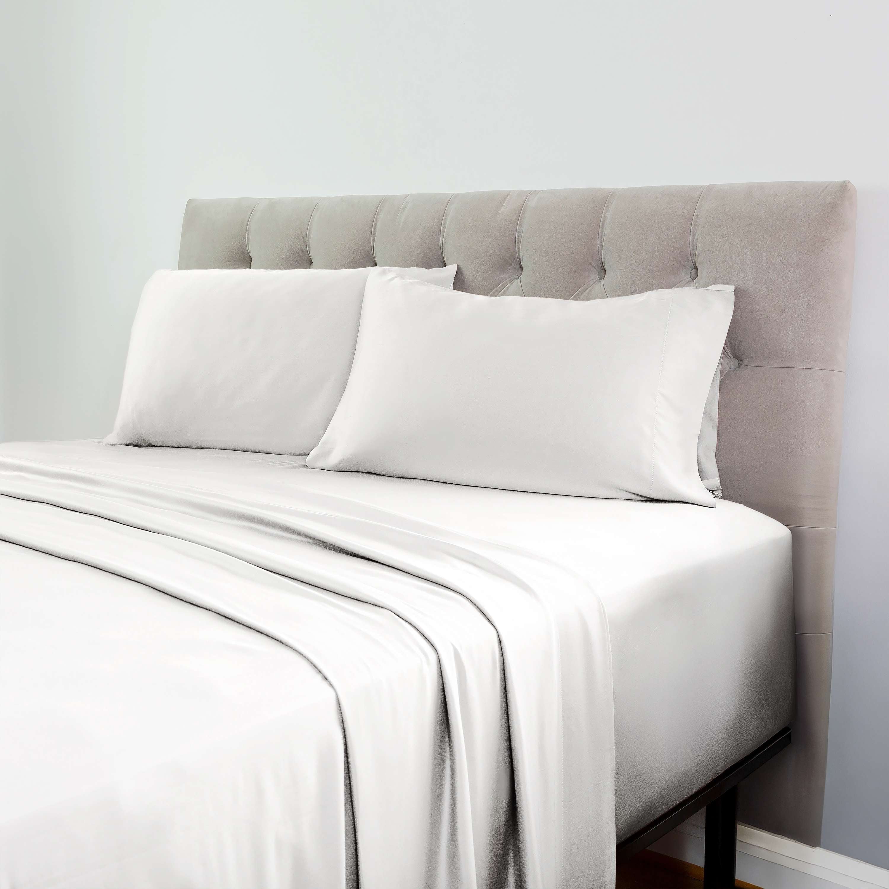 The Cooling Sheet 3-Piece Set Bright White Cotton Rich Bed Sheet Set ...