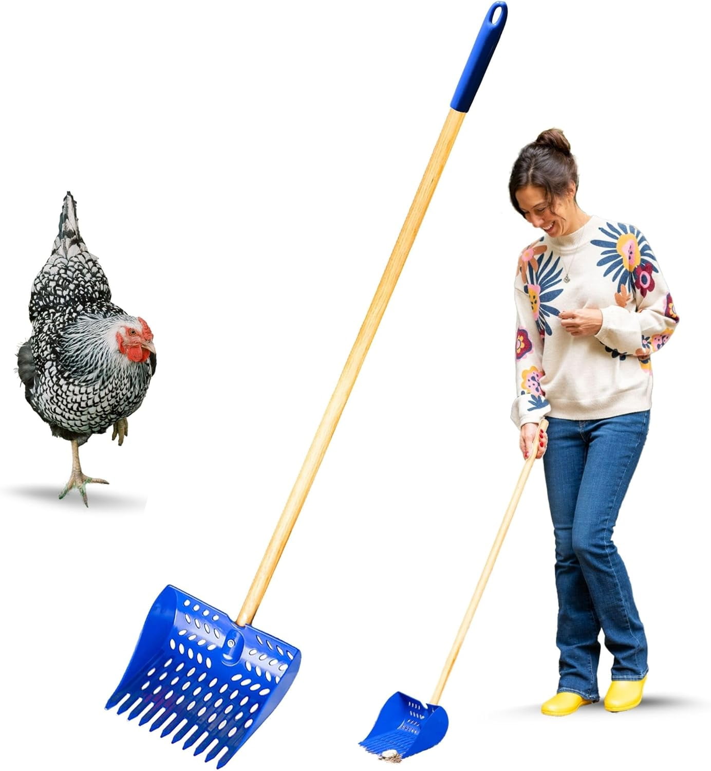 The Coop Scoop® 2-in-1 Chicken Poop Scooper & Rake – Durable Sand ...