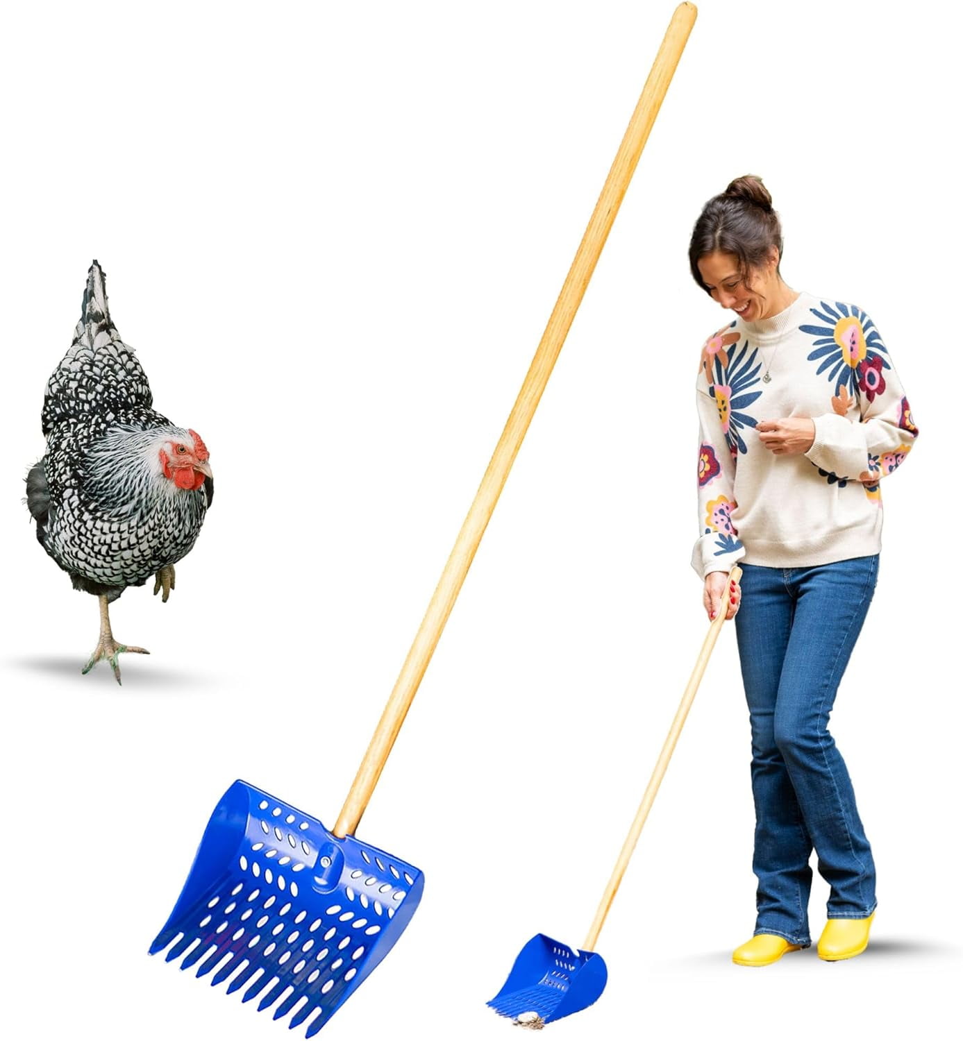 The Coop Scoop® 2-in-1 Chicken Poop Scooper & Rake – Durable Sand ...