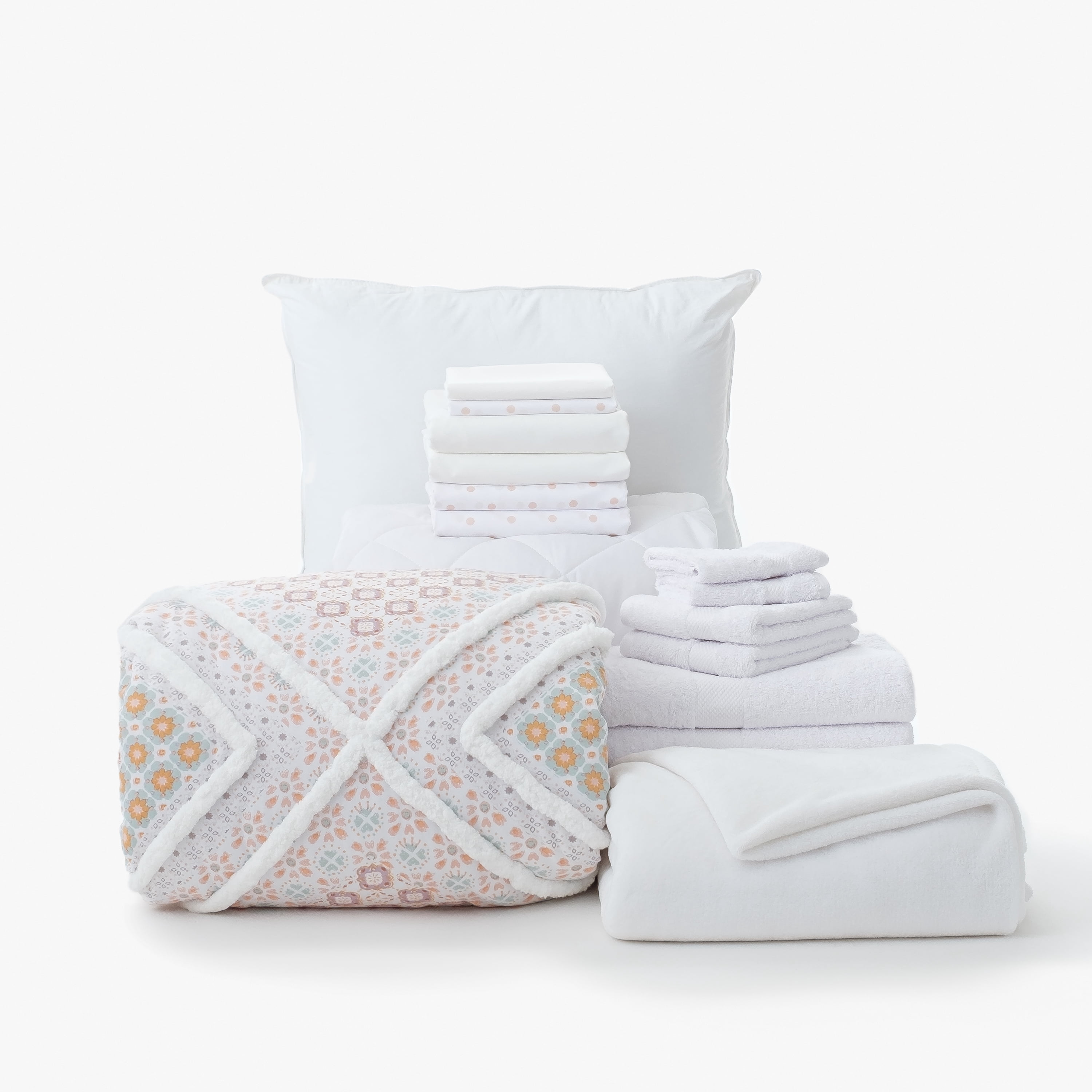 The Core Dorm Essentials Value Pack in Bridget Pink, 16-Piece College ...