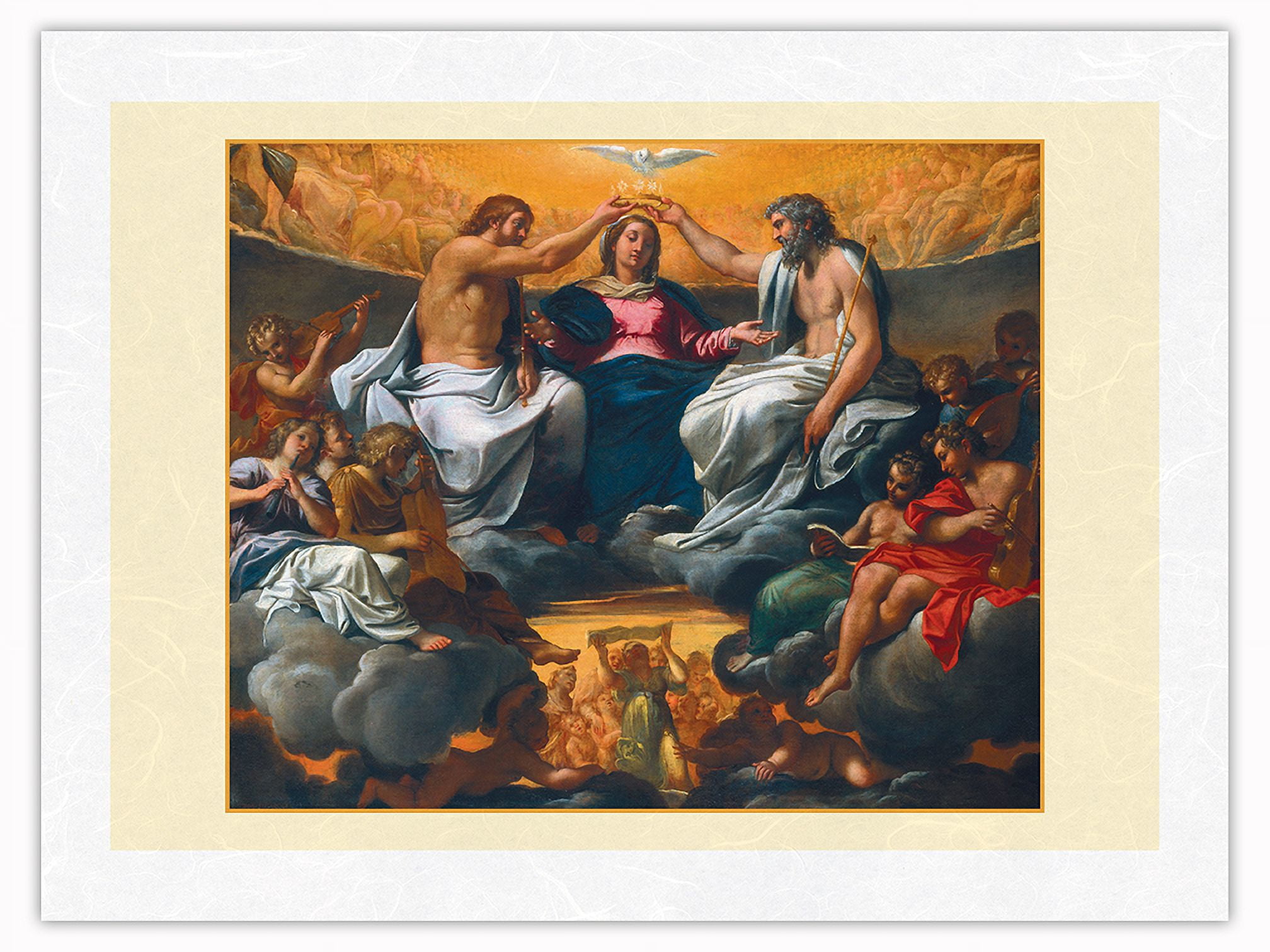 The Coronation of the Virgin - Vintage Religious Art by Annibale ...