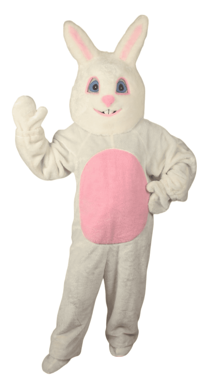 The Costume Center 4 Piece White Easter Bunny Suit with Mascot Head ...