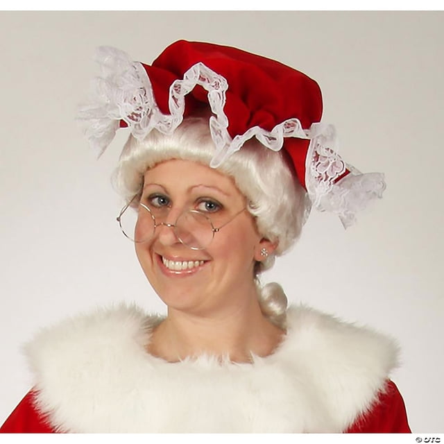 The Costume Center Regal Red Velvet Mop Hat with Lace Trim – One Size ...
