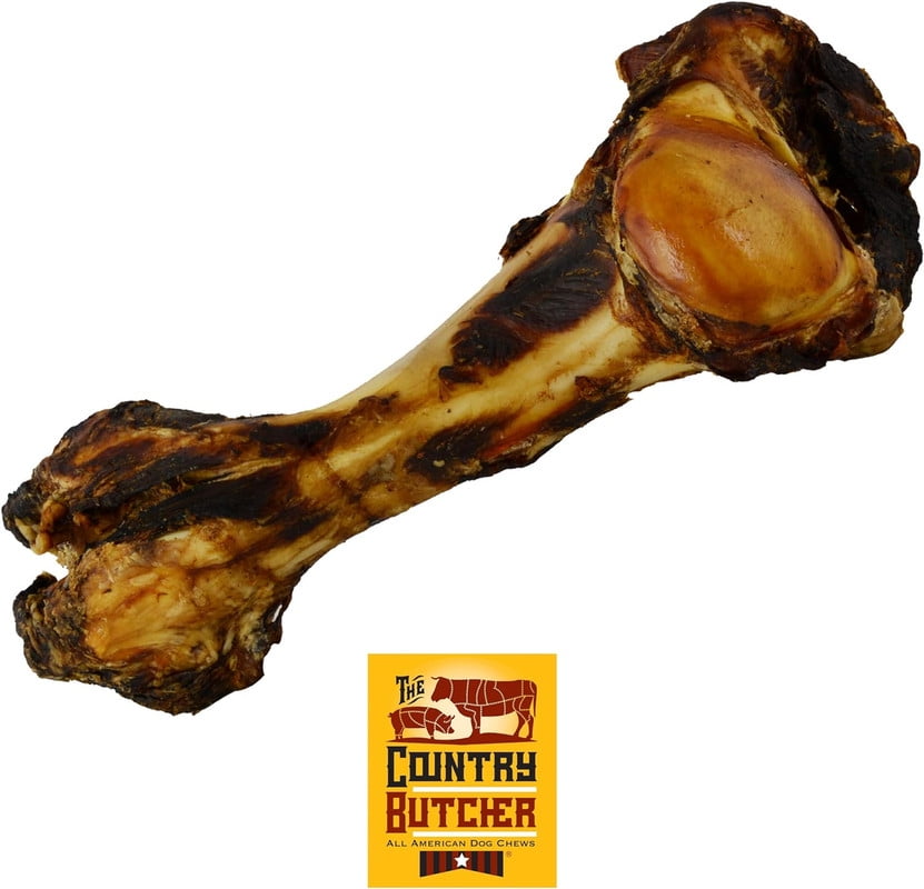 The Country Butcher Meaty Beef Giant Dog Bone, Made in USA, Natural Dog ...