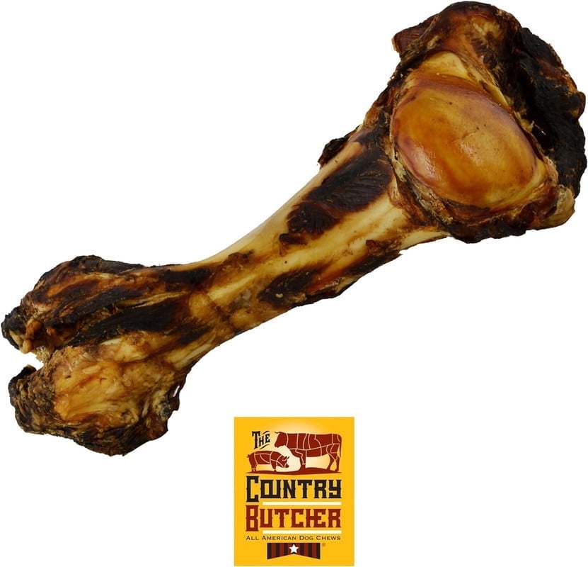 The Country Butcher Meaty Beef Giant Dog Bone, Made in USA, Natural ...
