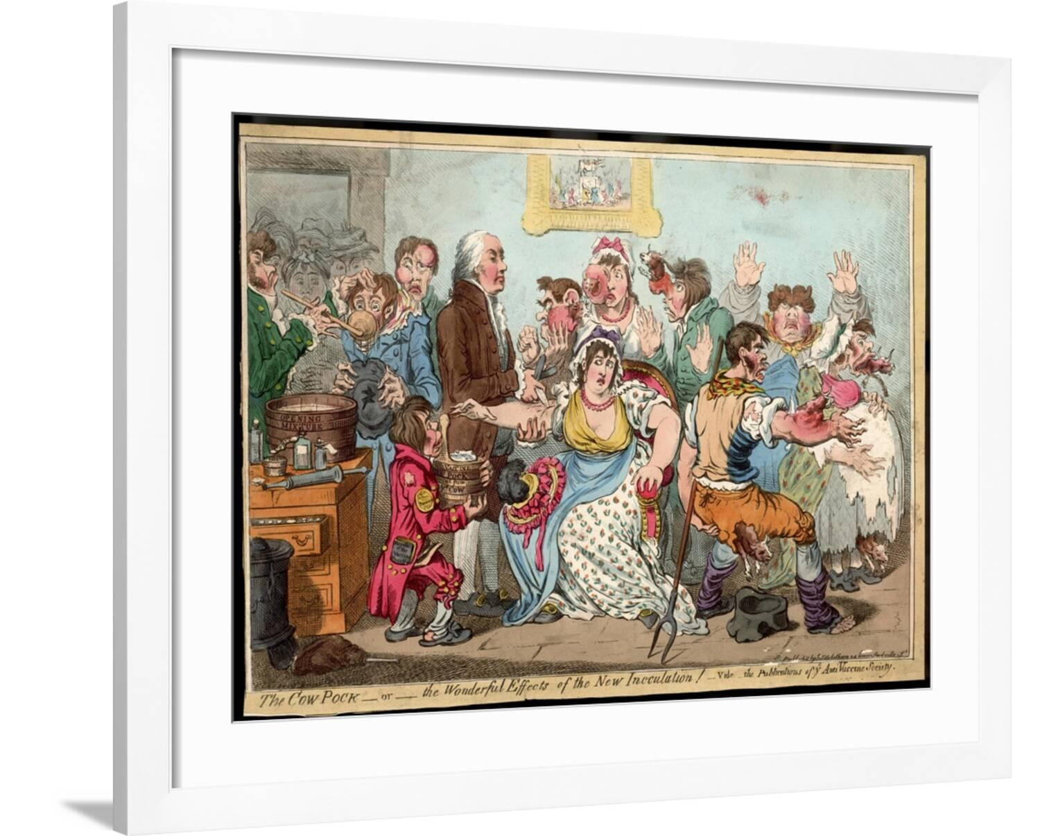 Art.com The Cow Pock or the Wonderful Effects of the New Inoculation ...