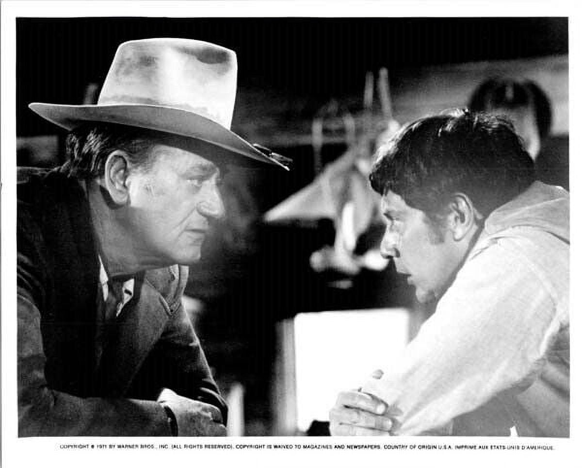 The Cowboys '71 original 8x10 photo John Wayne faces director Mark ...