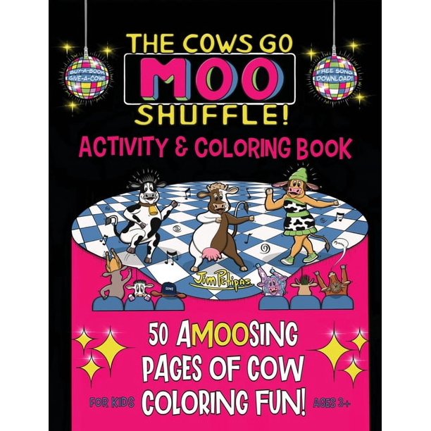 The Cows Go Moo Shuffle! Activity & Coloring Book (Paperback) - Walmart ...