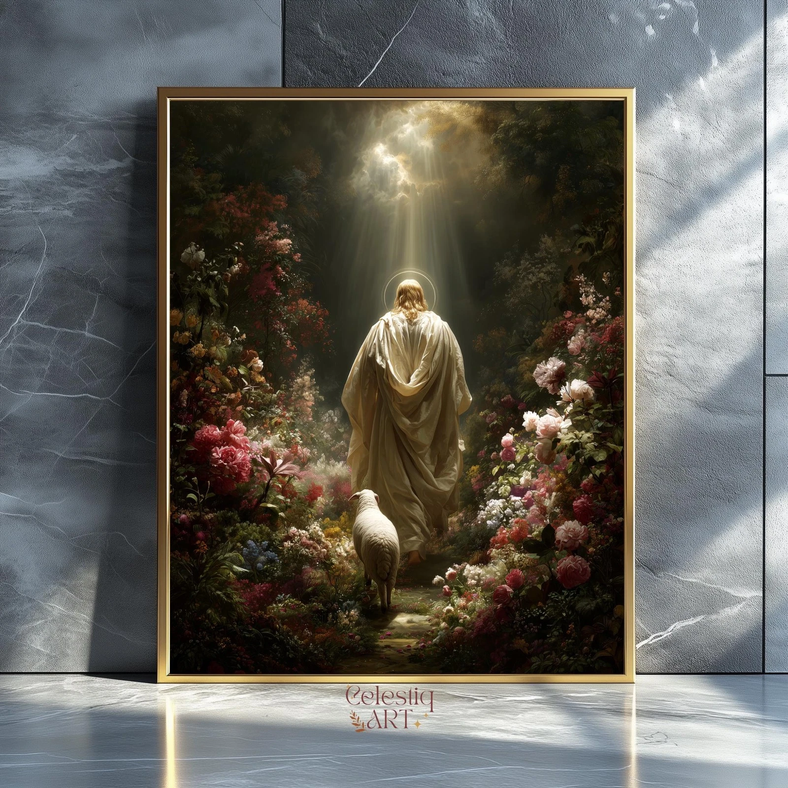 The Cozy Corner Good Shepherd Jesus Wall Art, Vintage Christian Poster ...