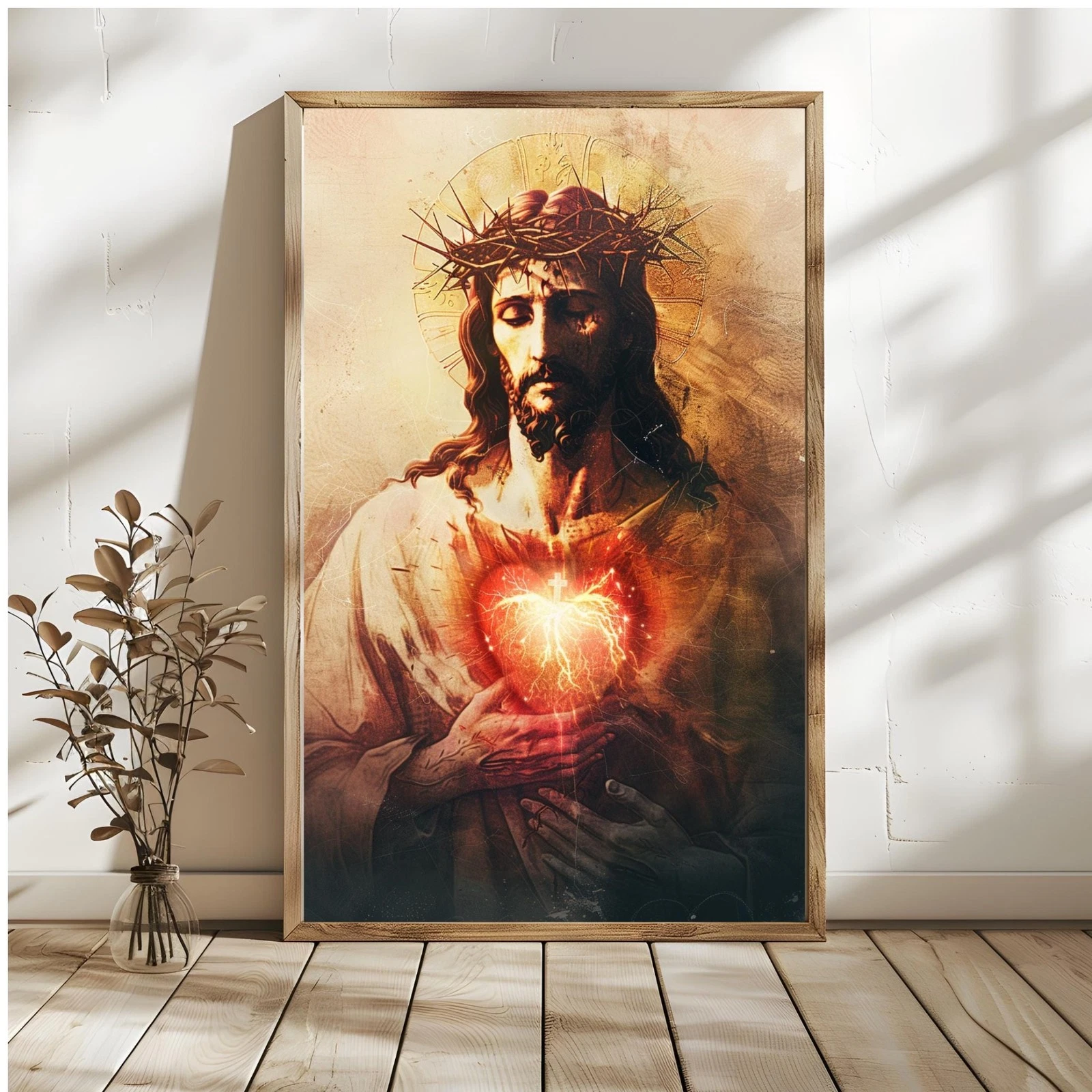 The Cozy Corner Jesus Crown Of Thorns Poster Wall Art, Christian ...