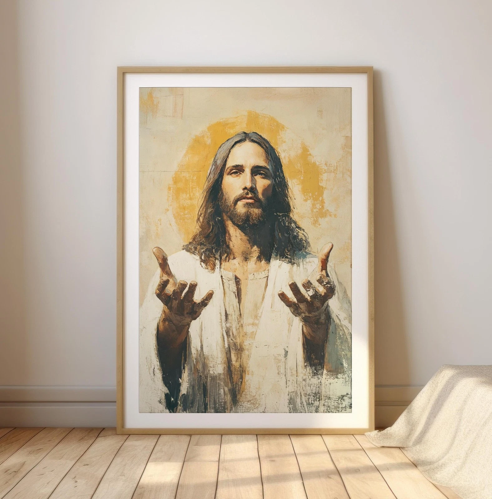 The Cozy Corner Jesus Reaching Art Print, Christian Wall Decor ...