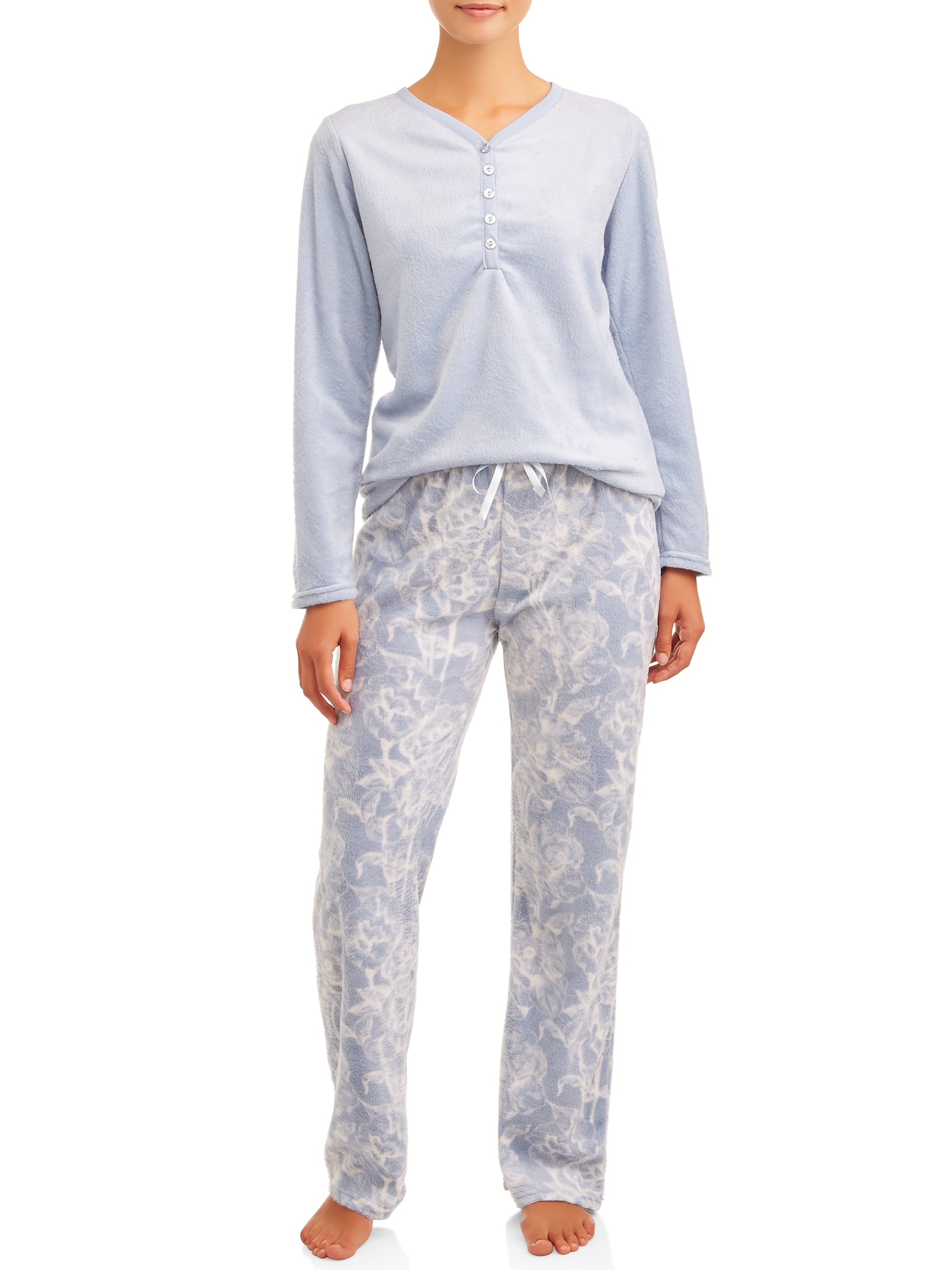 The Cozy Corner Women's Micro Fleece Plush Pajama Set, 2-Piece ...