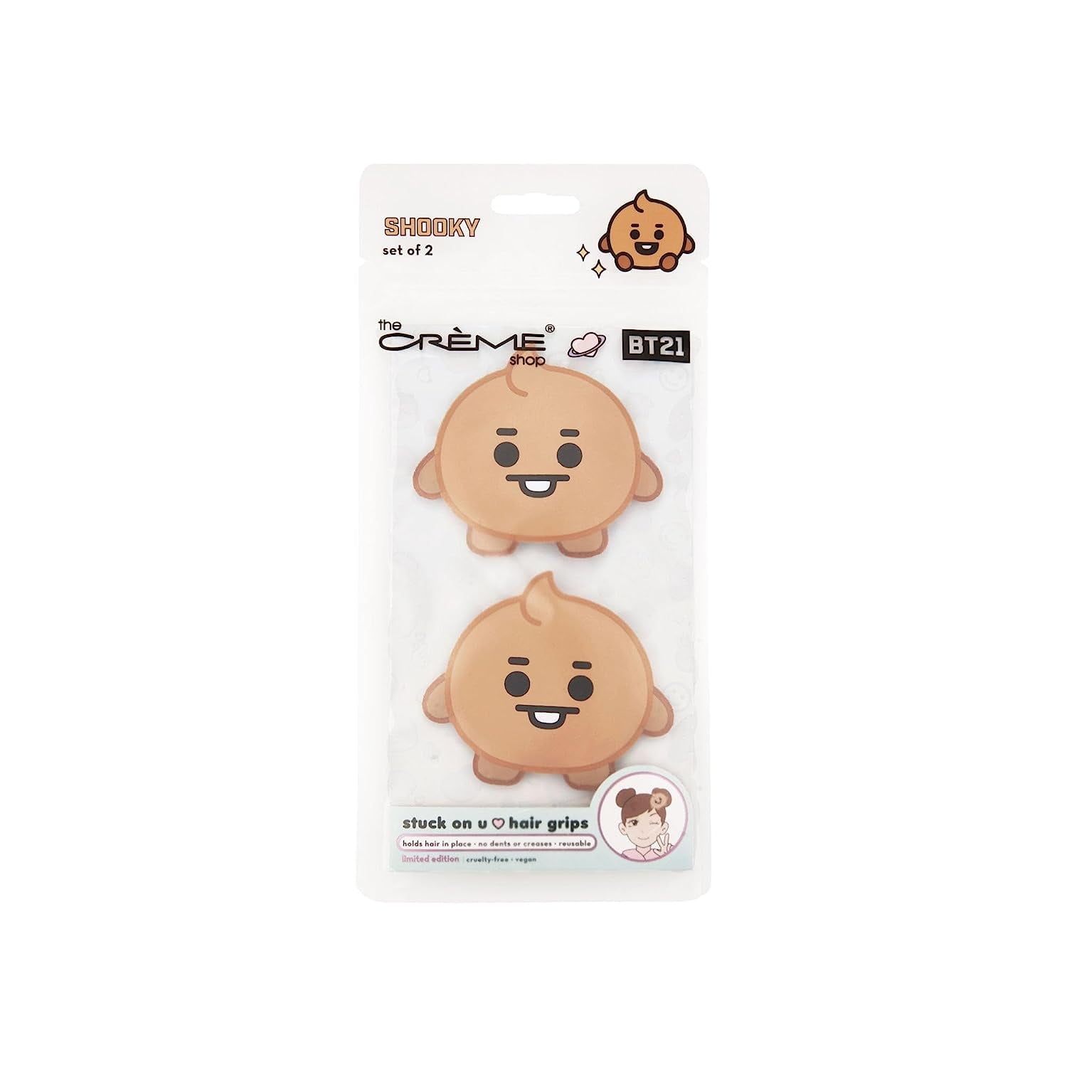 The Crème Shop BT21 BABY Stuck On U Hair Grips - SHOOKY - Walmart.com