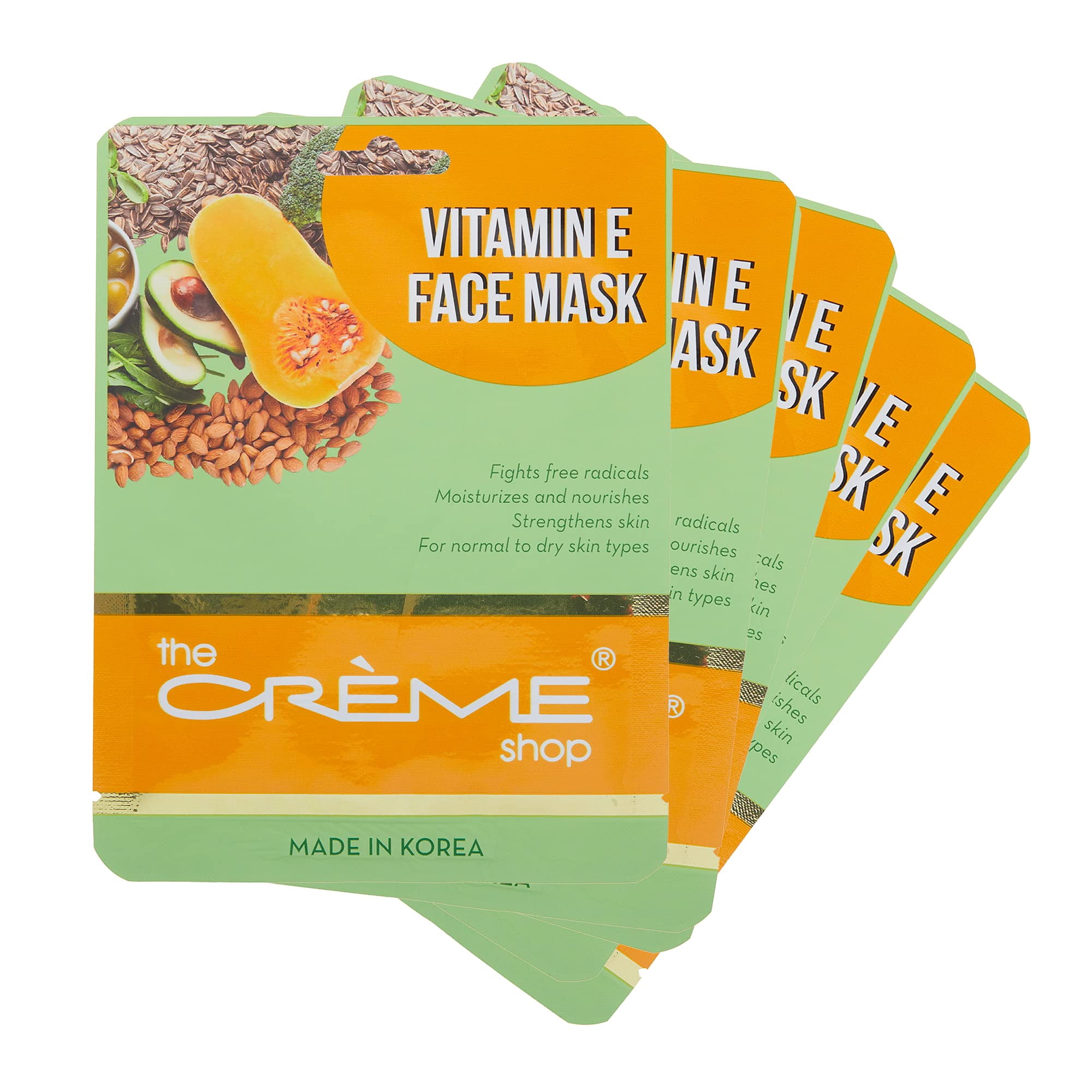 The Crème Shop Vitamin E Face Mask, Essence Sheet Mask, Nourishing Anti ...