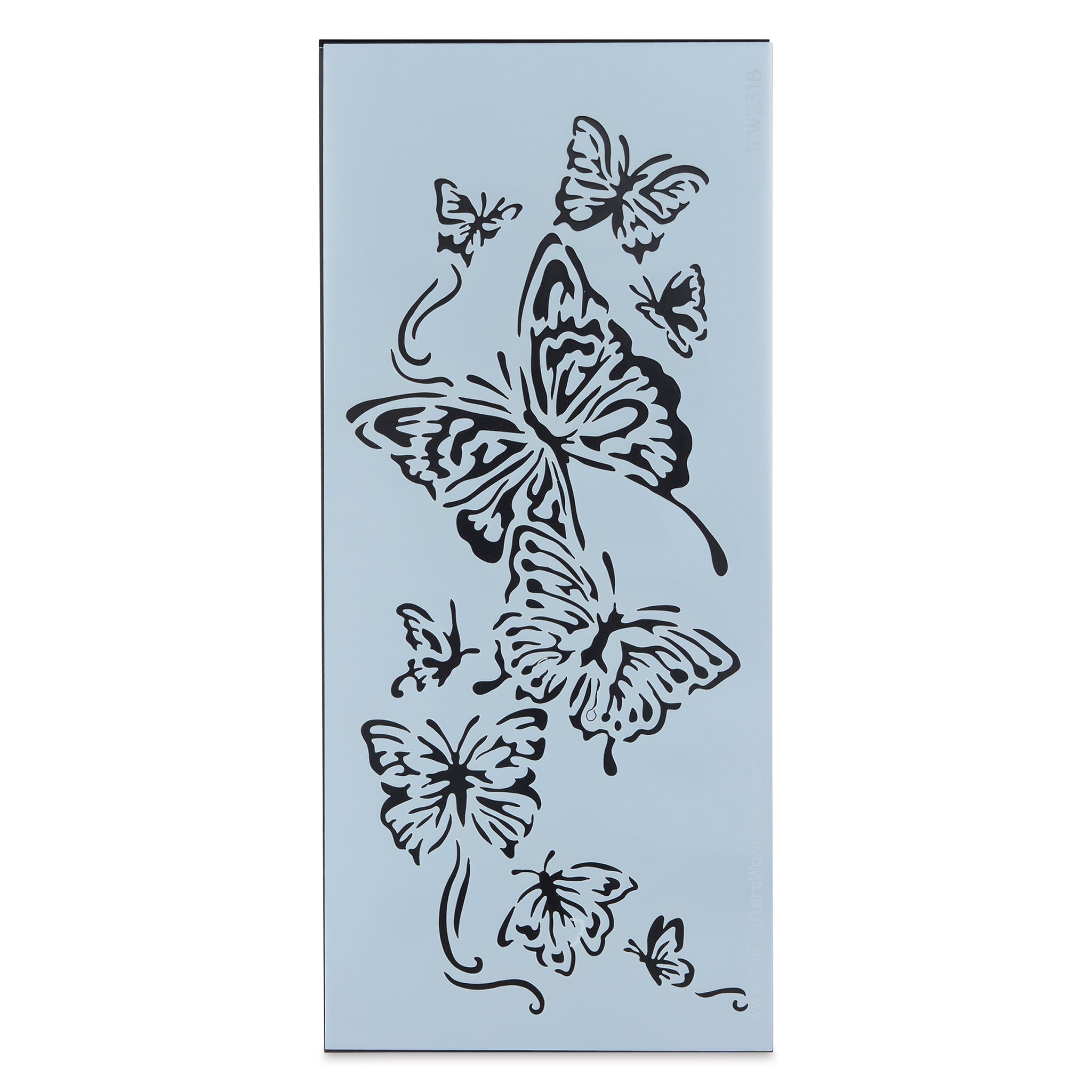 The Crafter's Workshop Slimline Stencil - Flying Butterflies, 9" x 4 ...