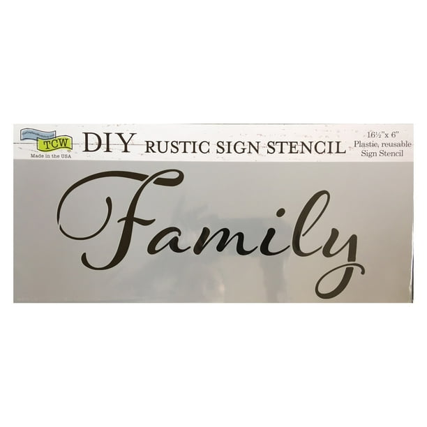The Crafter's Workshop Stencil, 16.5 in x 6 in, Family - Walmart ...