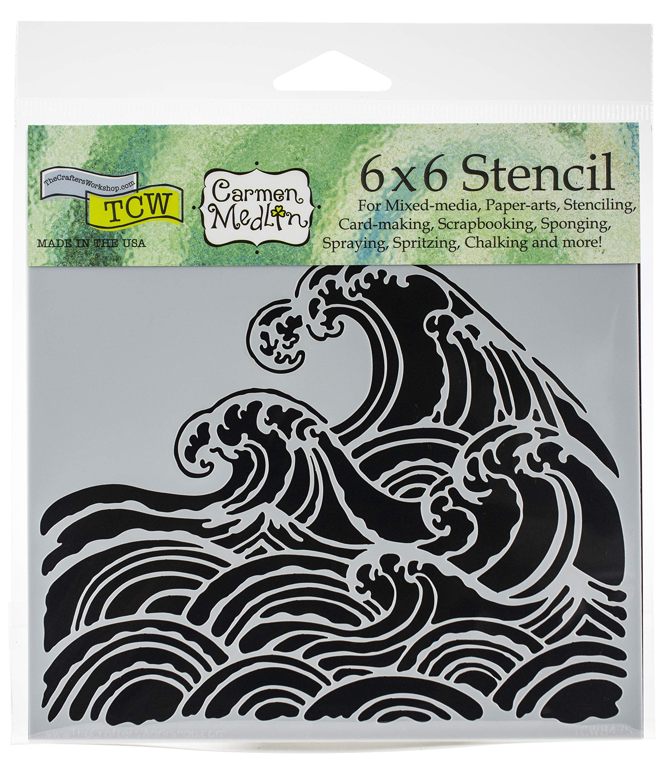 The Crafter's Workshop Template 6"X6"-Wave, Clear C57 - Walmart.com