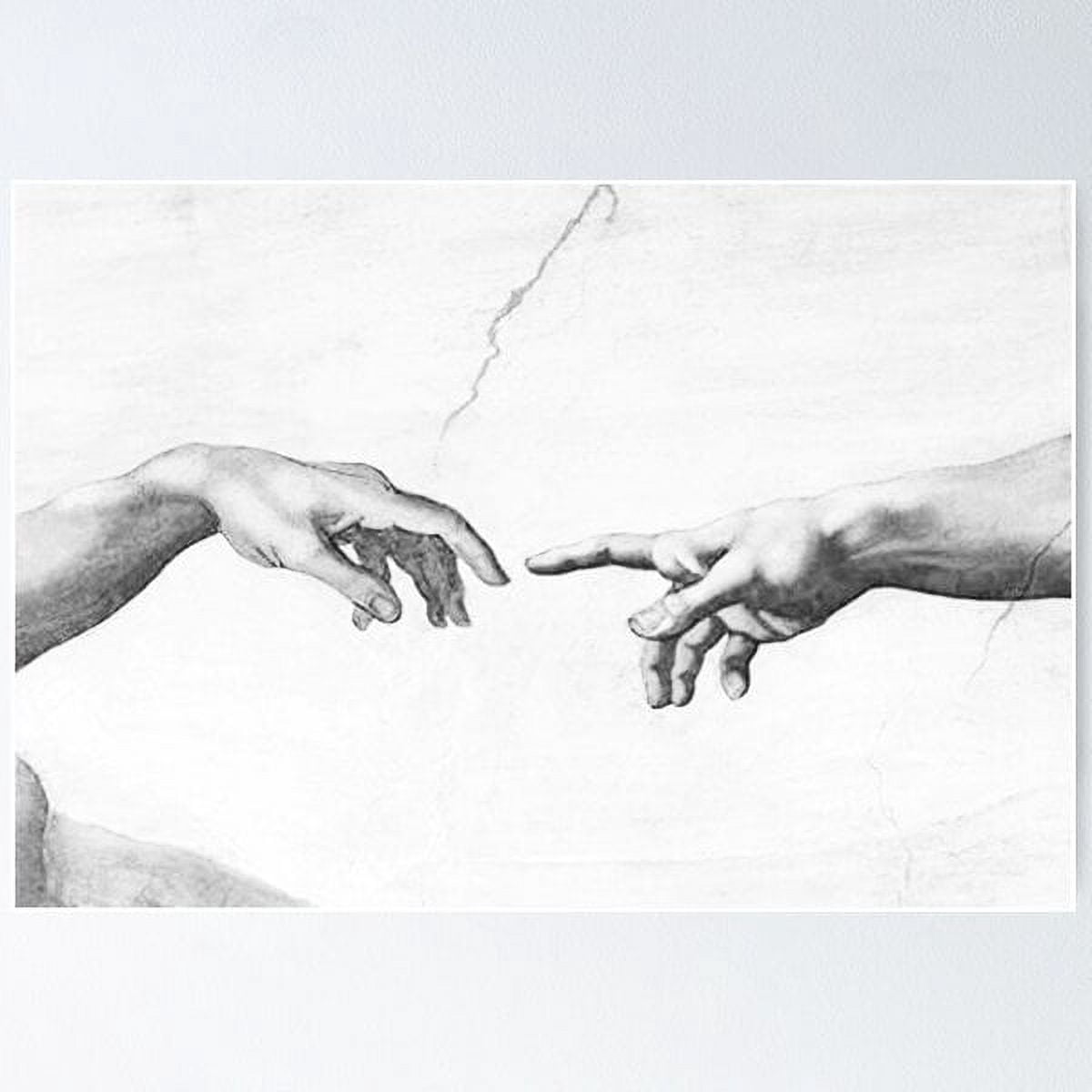 The Creation Of Adam Poster Wall Art, Modern Wall Decor For Living Room ...