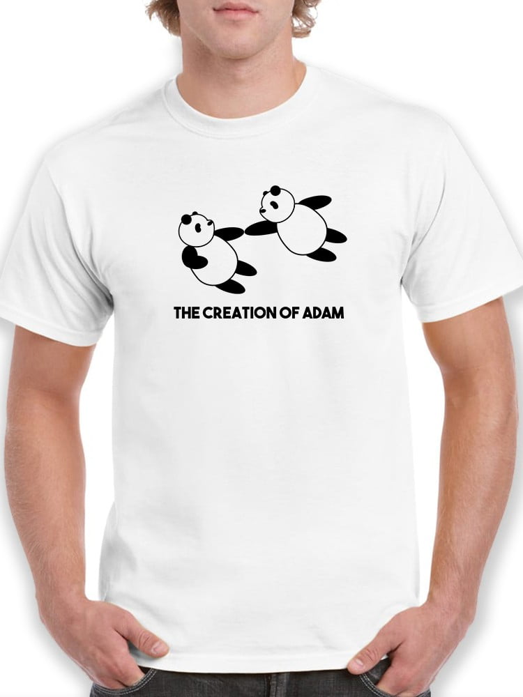 The Creation of Adam Pandas Men White T-Shirt, Male Small - Walmart.com