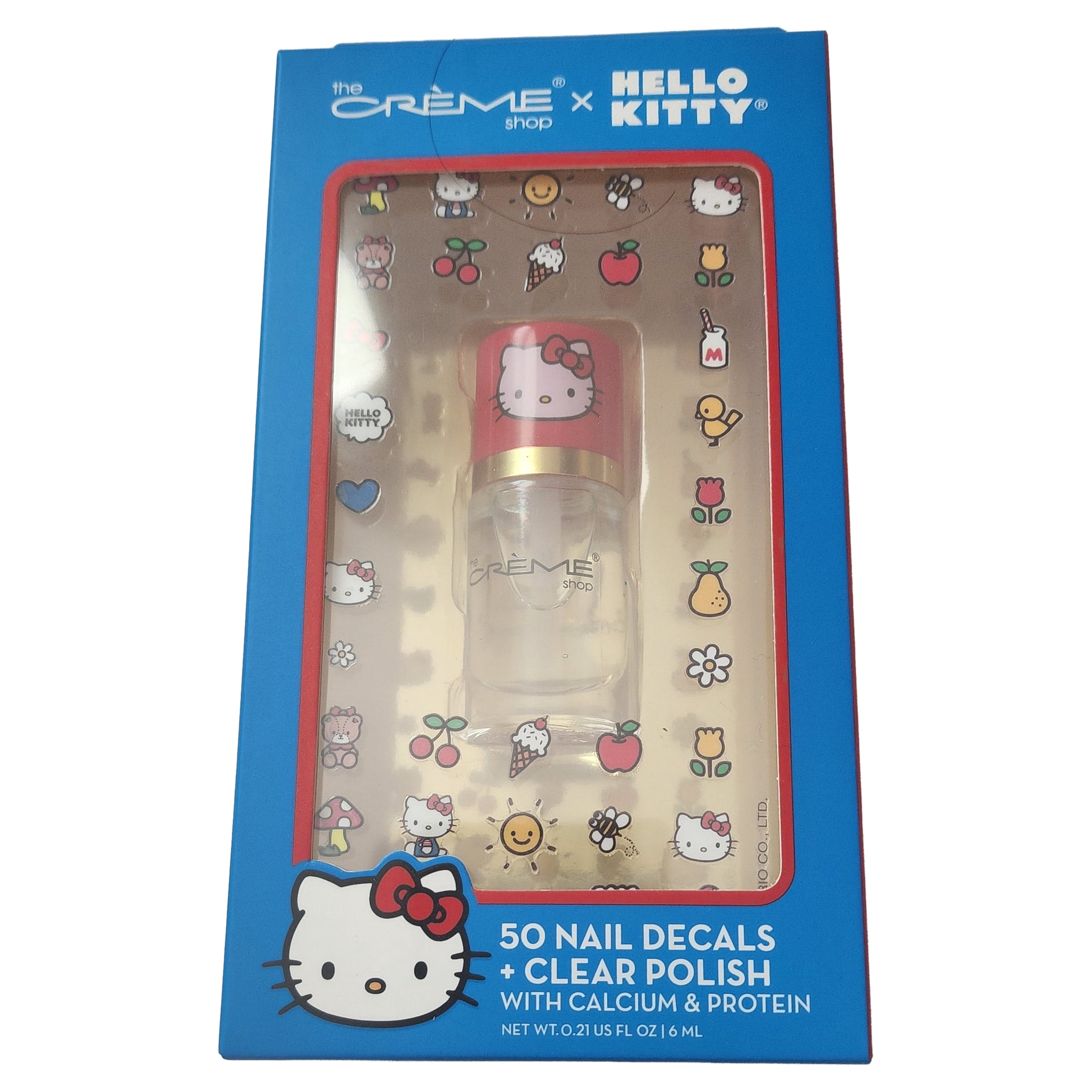 The Creme Shop x Hello Kitty 50 NAIL DECALS & CLEAR POLISH W/ Calcium ...