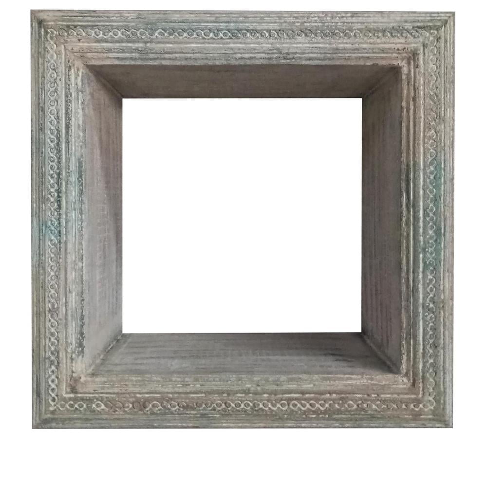 The Crestview Collection Shadowcatcher Wooden Shelf in Distressed Cream ...