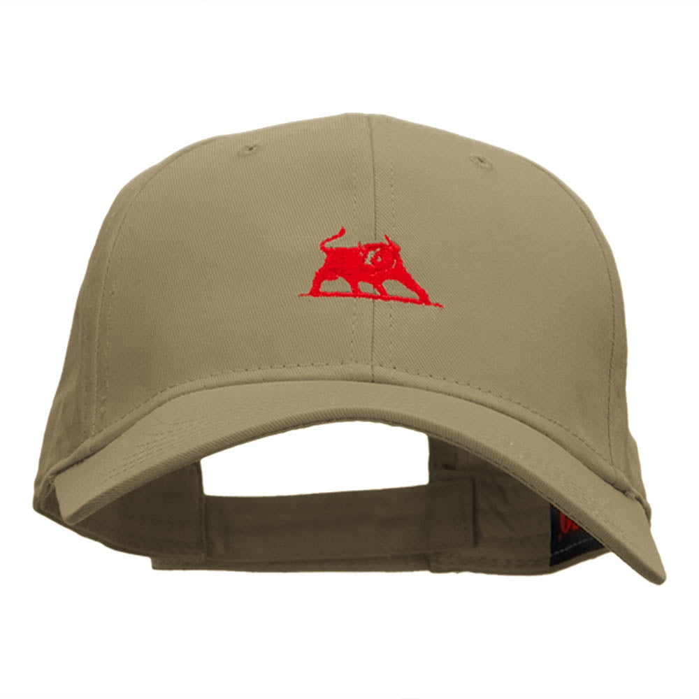 The Crimson Bull Embroidered Low Profile Cap - Khaki OSFM - Walmart.com