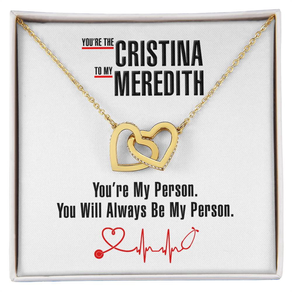The Cristina To My Meredith - You're My Person Necklace, Interlocking ...