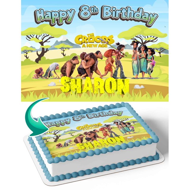 The Croods A New Age Edible Image Cake Topper Personalized Birthday ...
