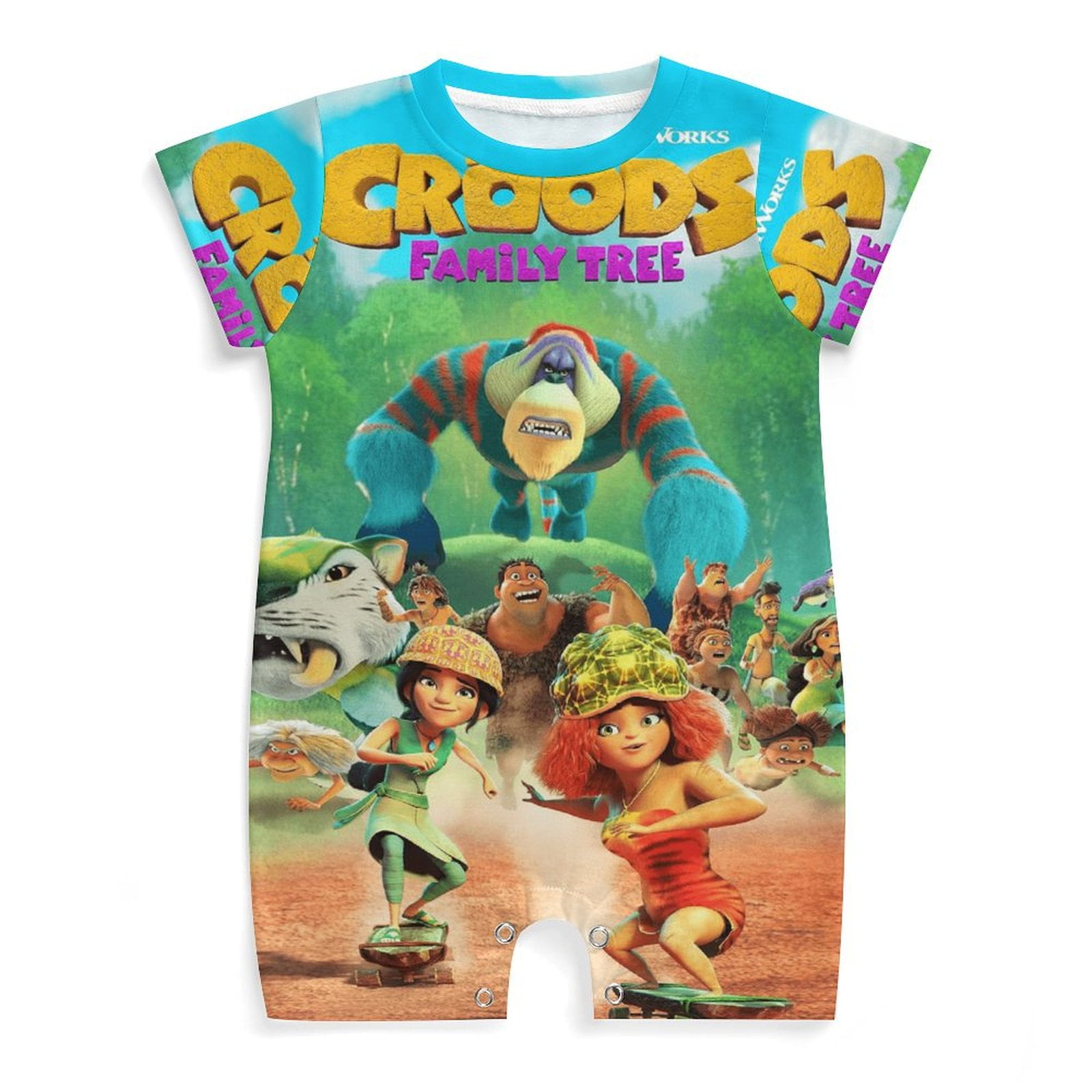 The Croods Baby Boy Girl Short Sleeve Romper Clothing Set Print Cartoon ...